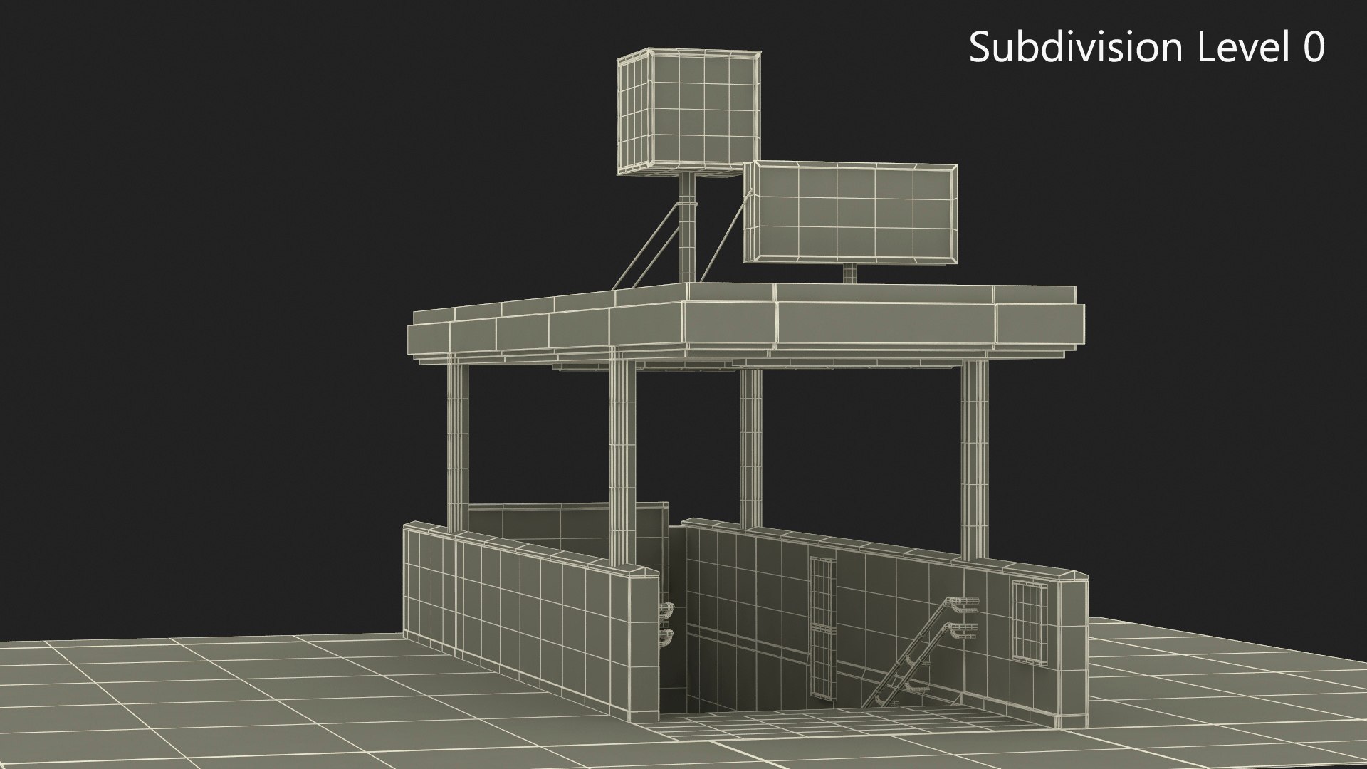 3D Modern Subway Entry Model - TurboSquid 2280742