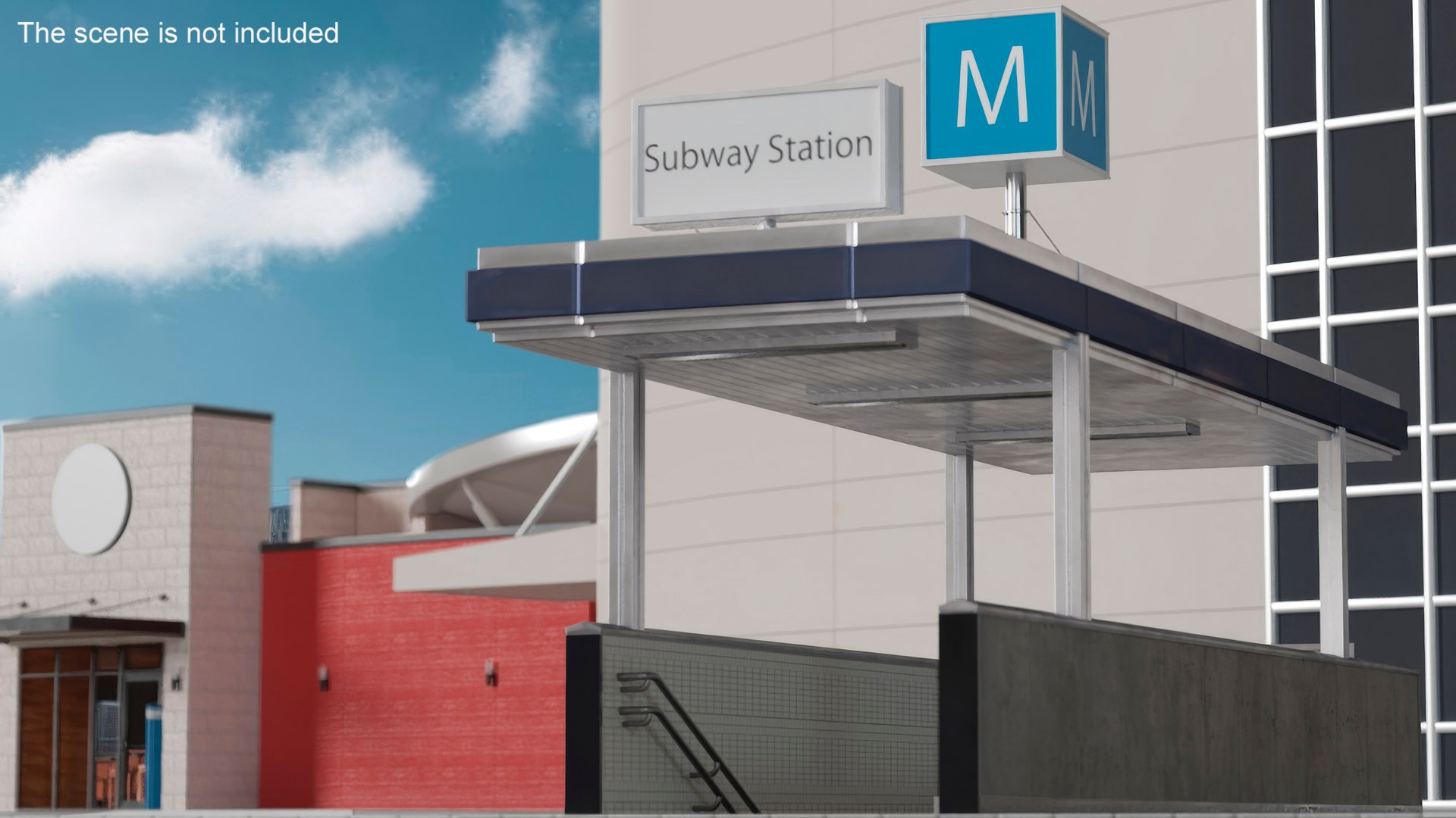 3D Modern Subway Entry Model - TurboSquid 2280742