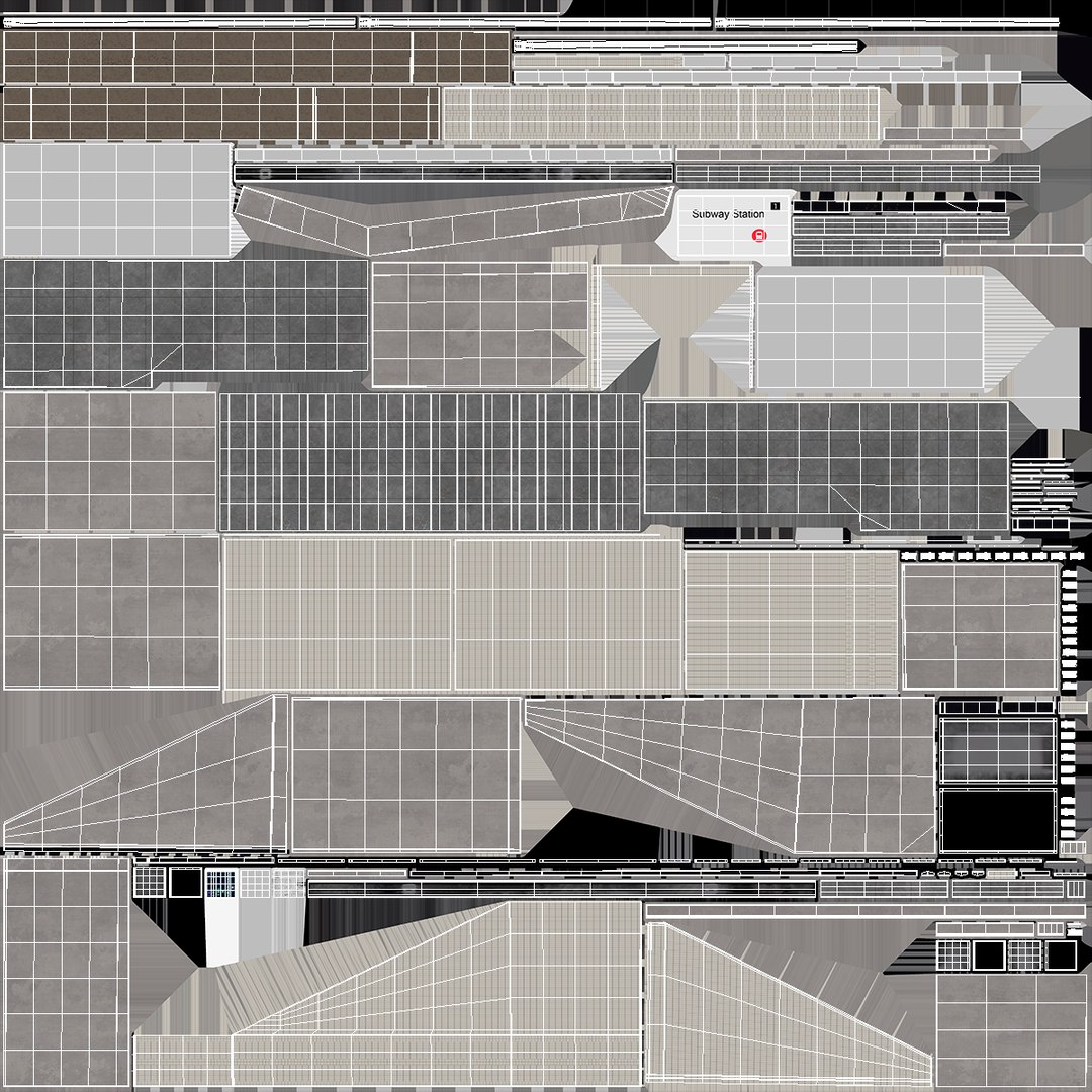 3D Modern Subway Entry Model - TurboSquid 2280742