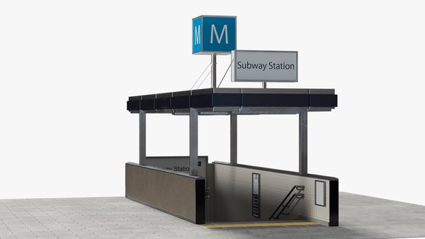 modelo 3d Entrada al metro moderno - TurboSquid 2280742