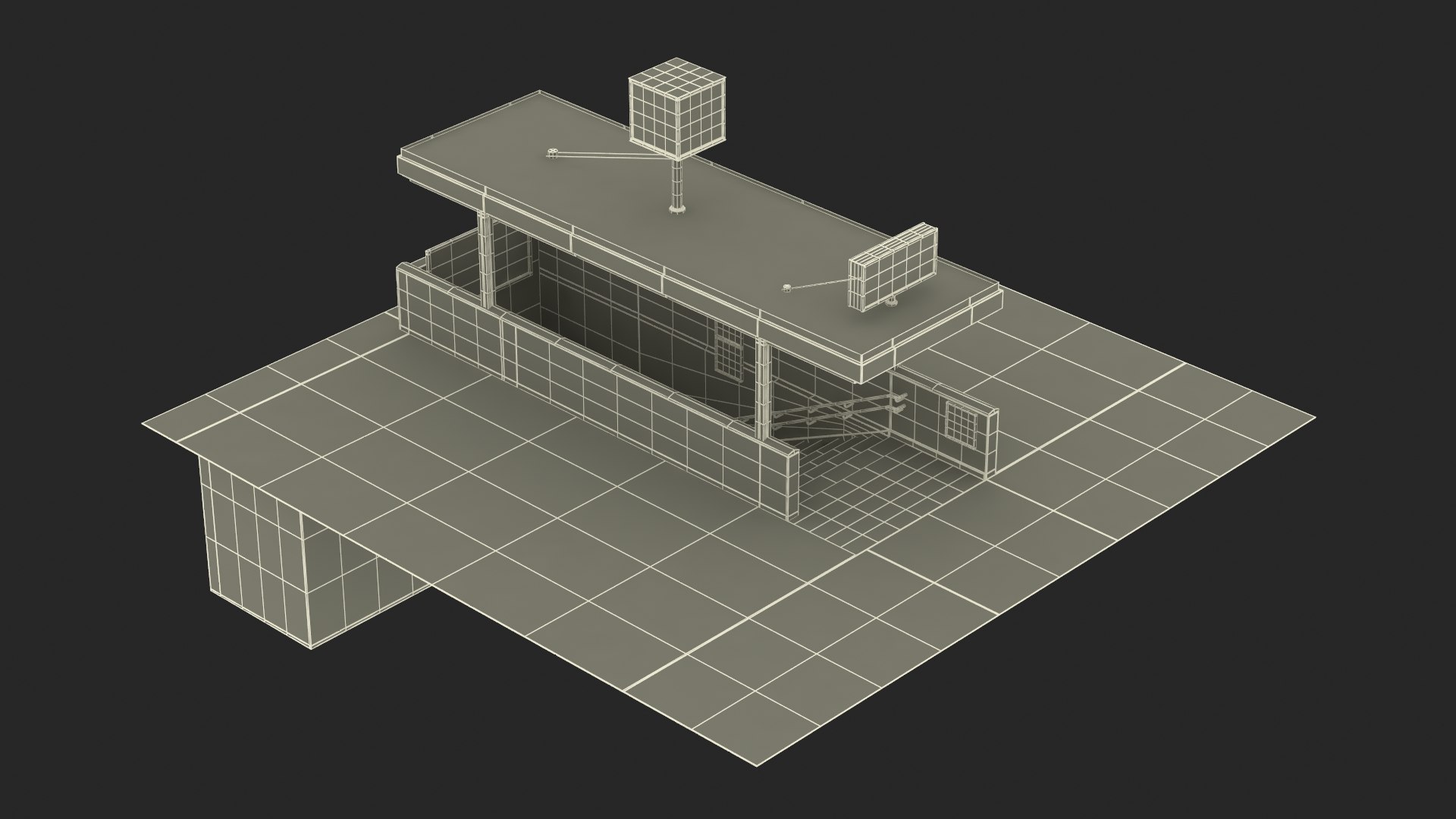 3D Modern Subway Entry Model - TurboSquid 2280742
