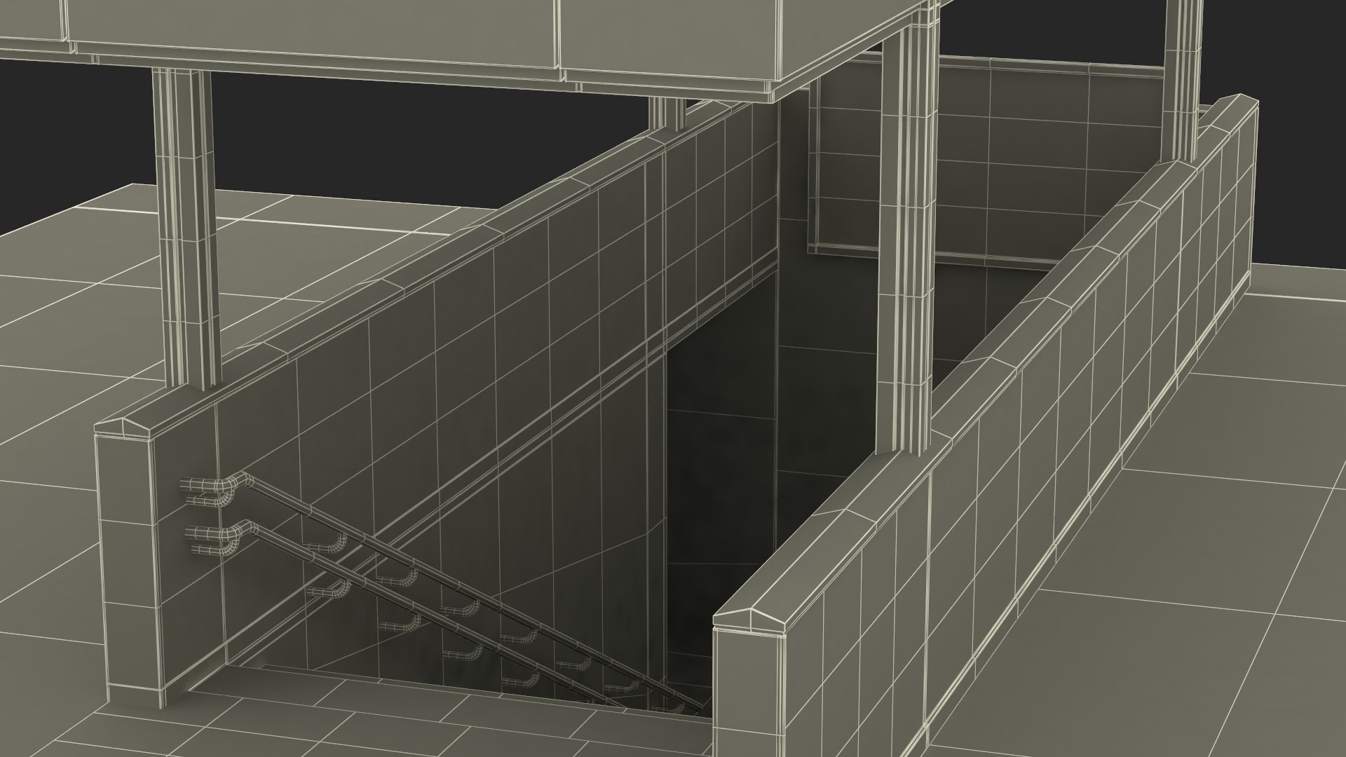 3D Modern Subway Entry Model - TurboSquid 2280742