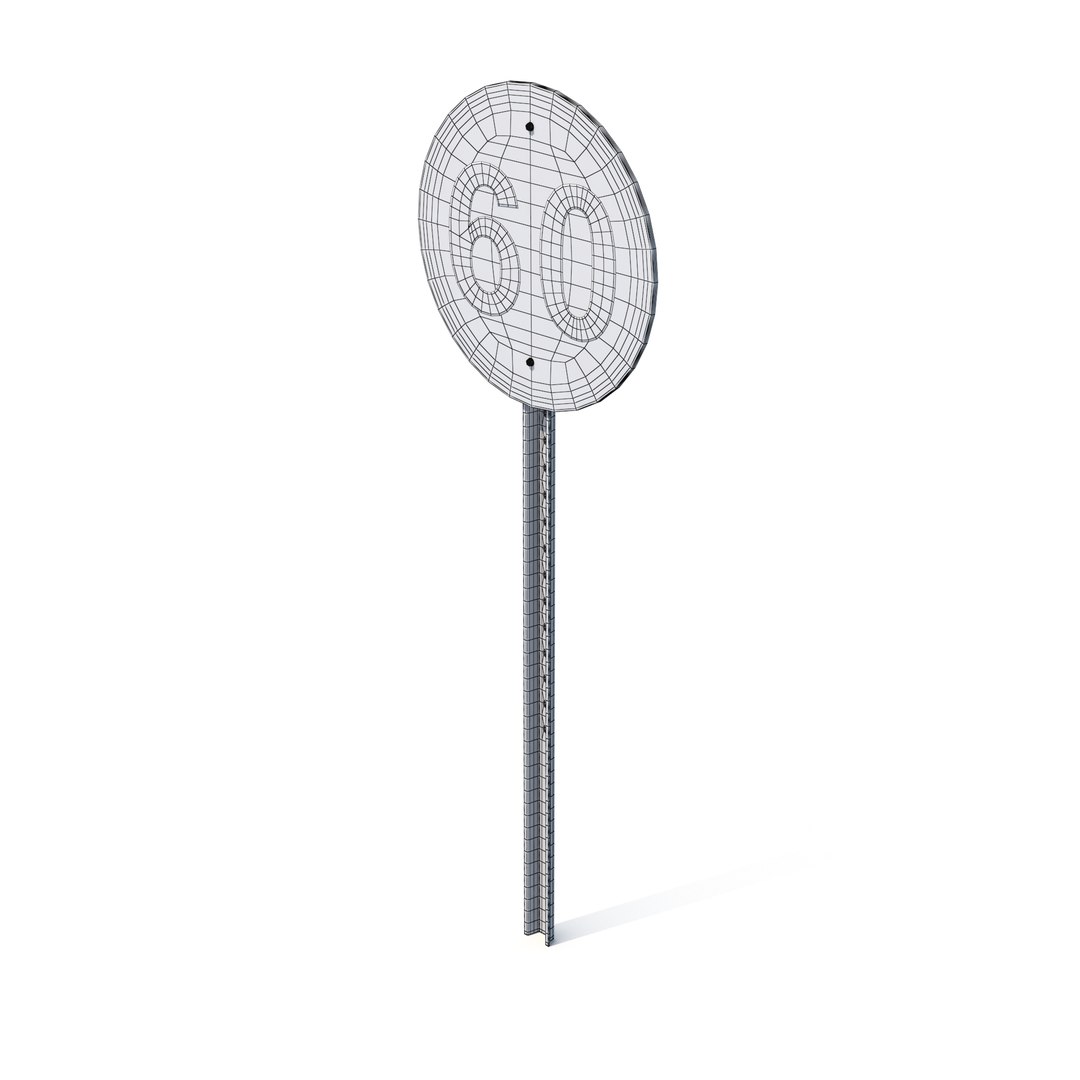 3D Minimum Speed Road Sign Poles Collection Model - TurboSquid 2106984