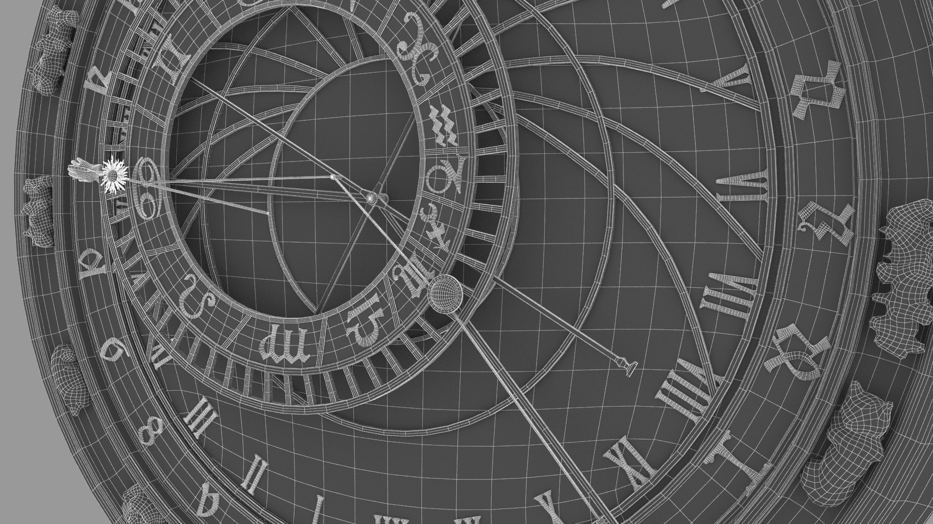 3D Model Astronomical Horologe Prague - TurboSquid 1588380