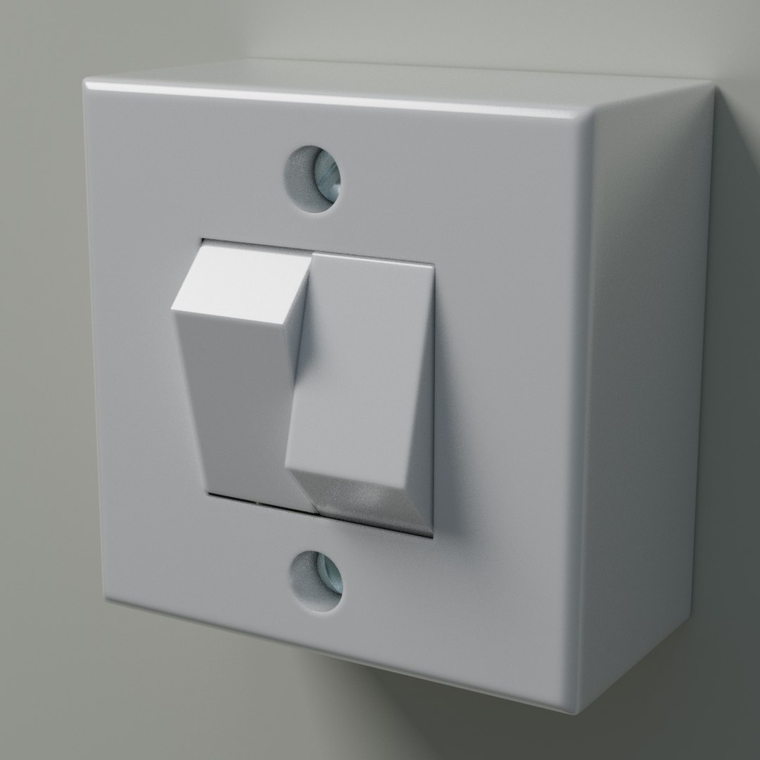 3D Model Light Switch Double - TurboSquid 1187020