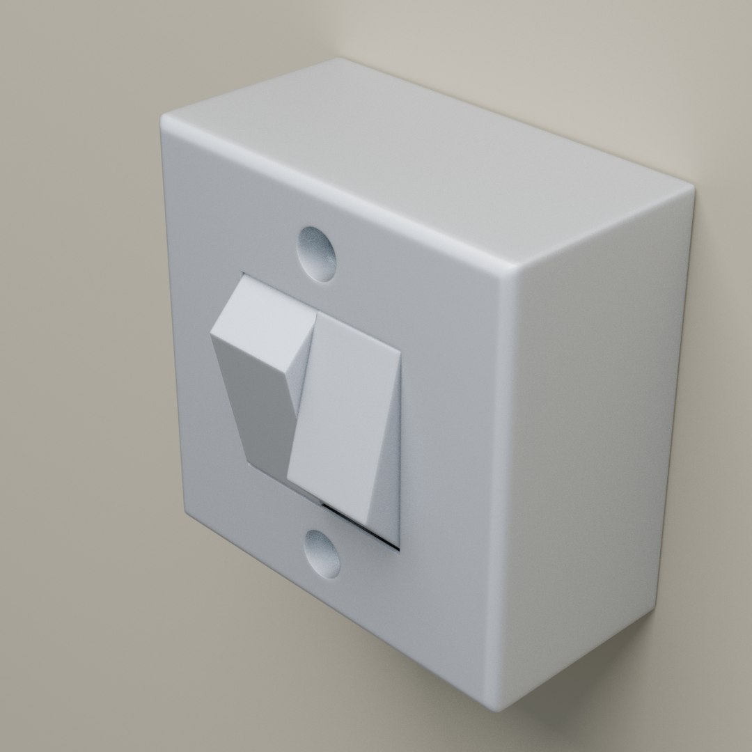 3D Model Light Switch Double - TurboSquid 1187020