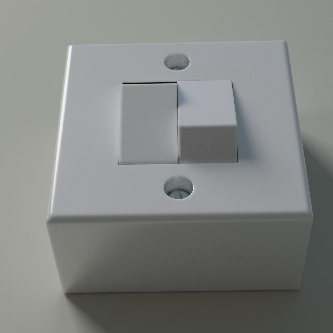 3D Model Light Switch Double - TurboSquid 1187020