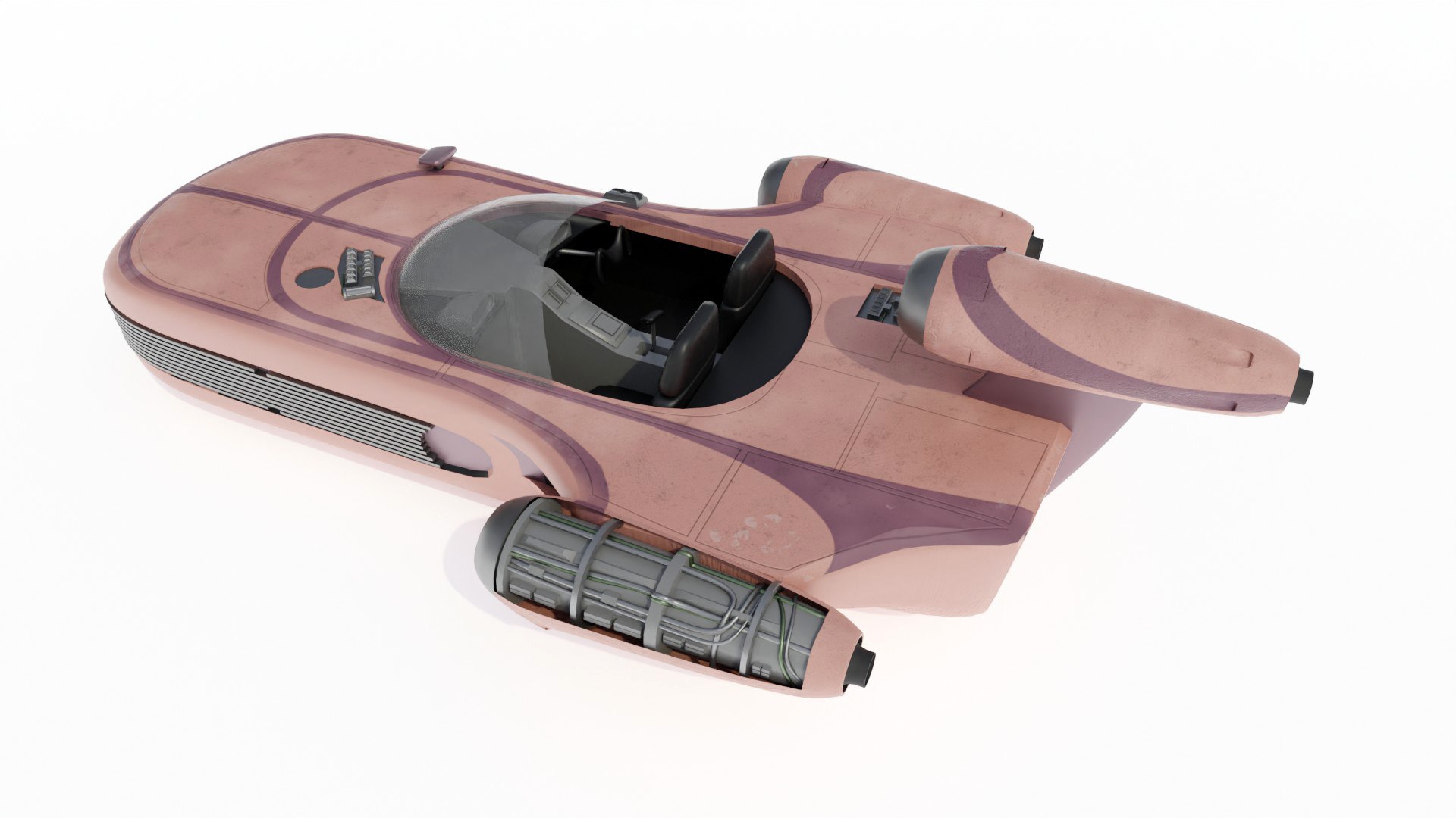 X-34 Landspeeder Star Wars 3d Model