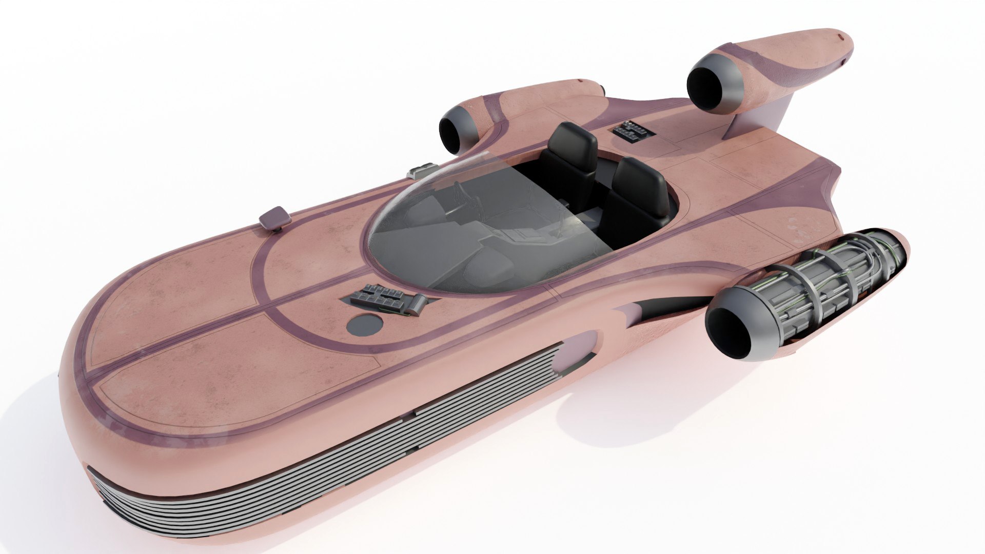 X-34 Landspeeder Star Wars 3d Model