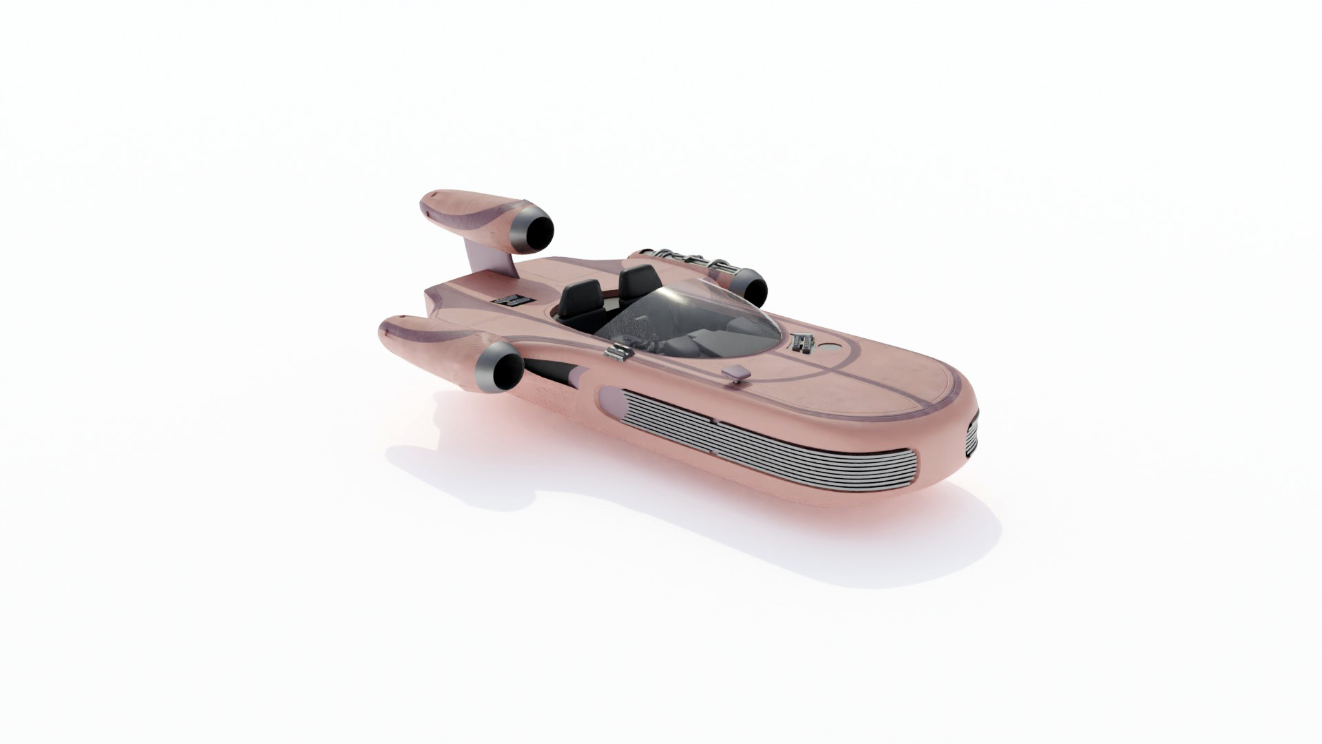 X-34 Landspeeder Star Wars 3d Model