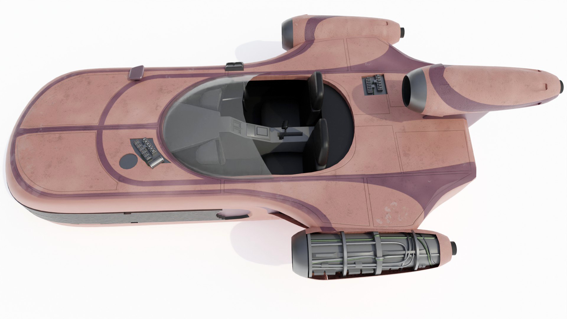 X-34 Landspeeder Star Wars 3d Model
