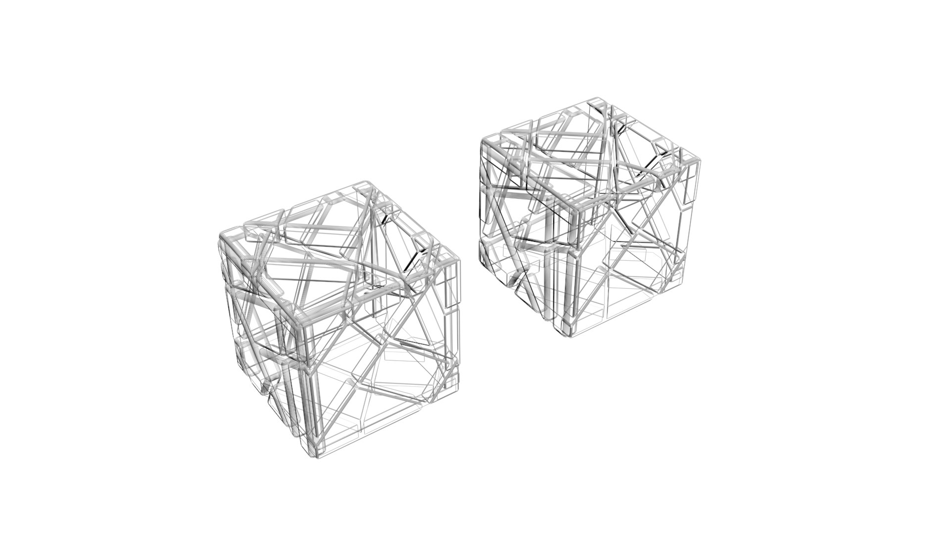 3D Ghost Cubes model - TurboSquid 1754366