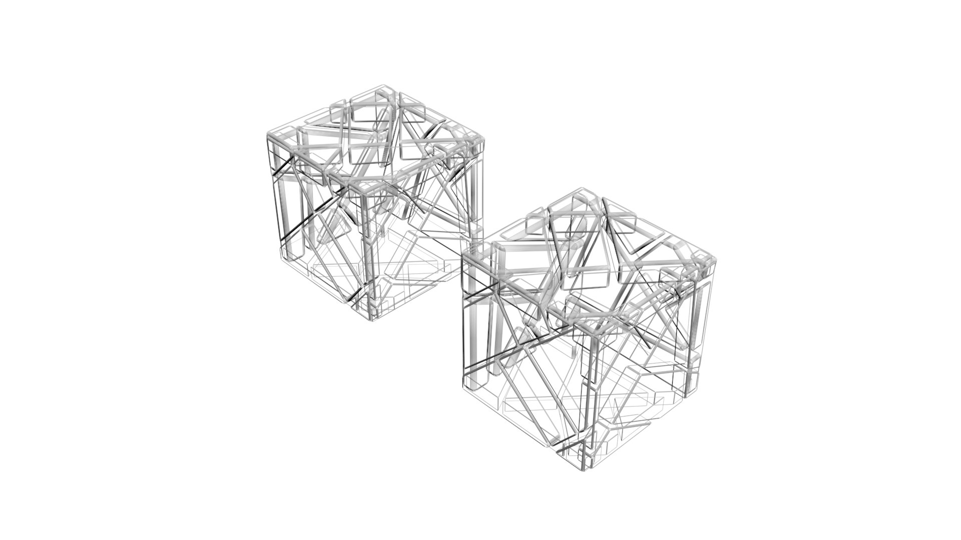 3D Ghost Cubes model - TurboSquid 1754366