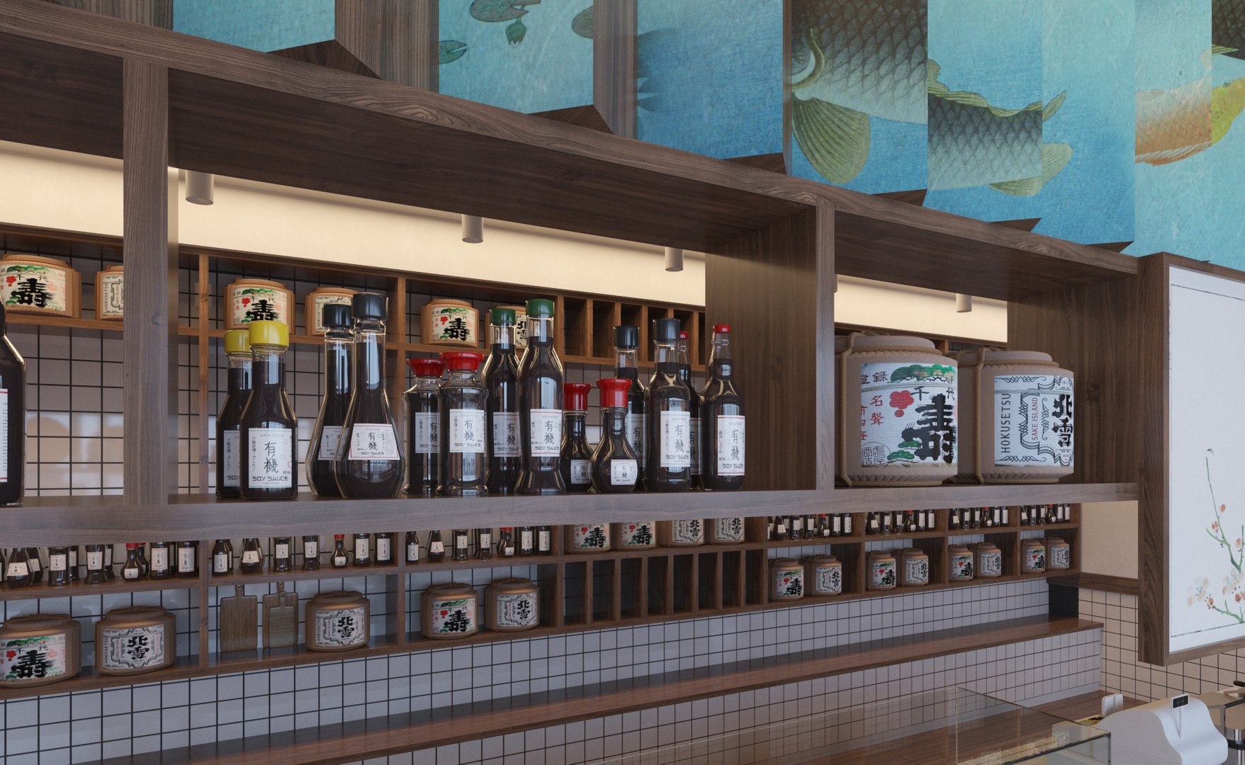 Japanese Restaurant Interior 3D model - TurboSquid 2018600