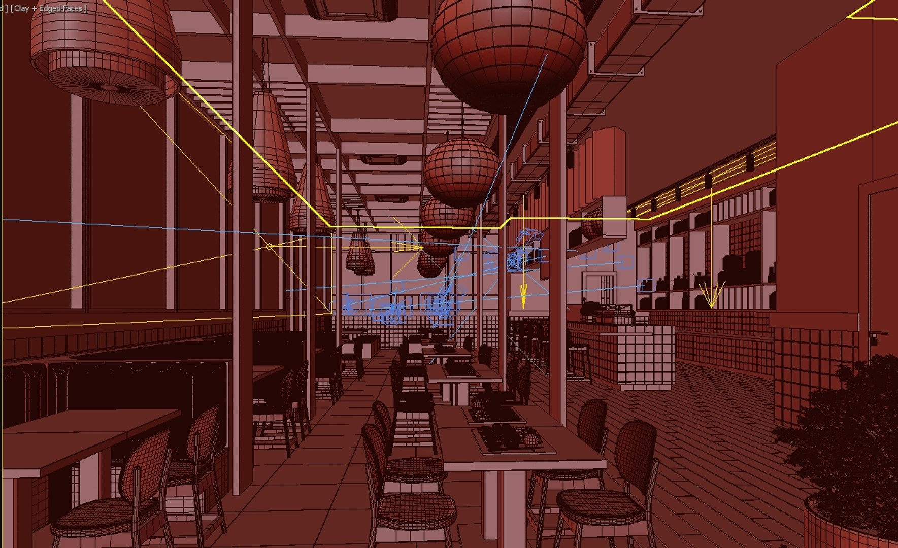 Japanese Restaurant Interior 3D model - TurboSquid 2018600