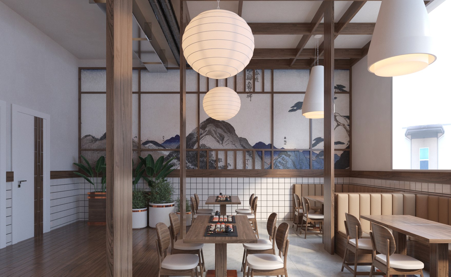 Japanese Restaurant Interior 3D model - TurboSquid 2018600