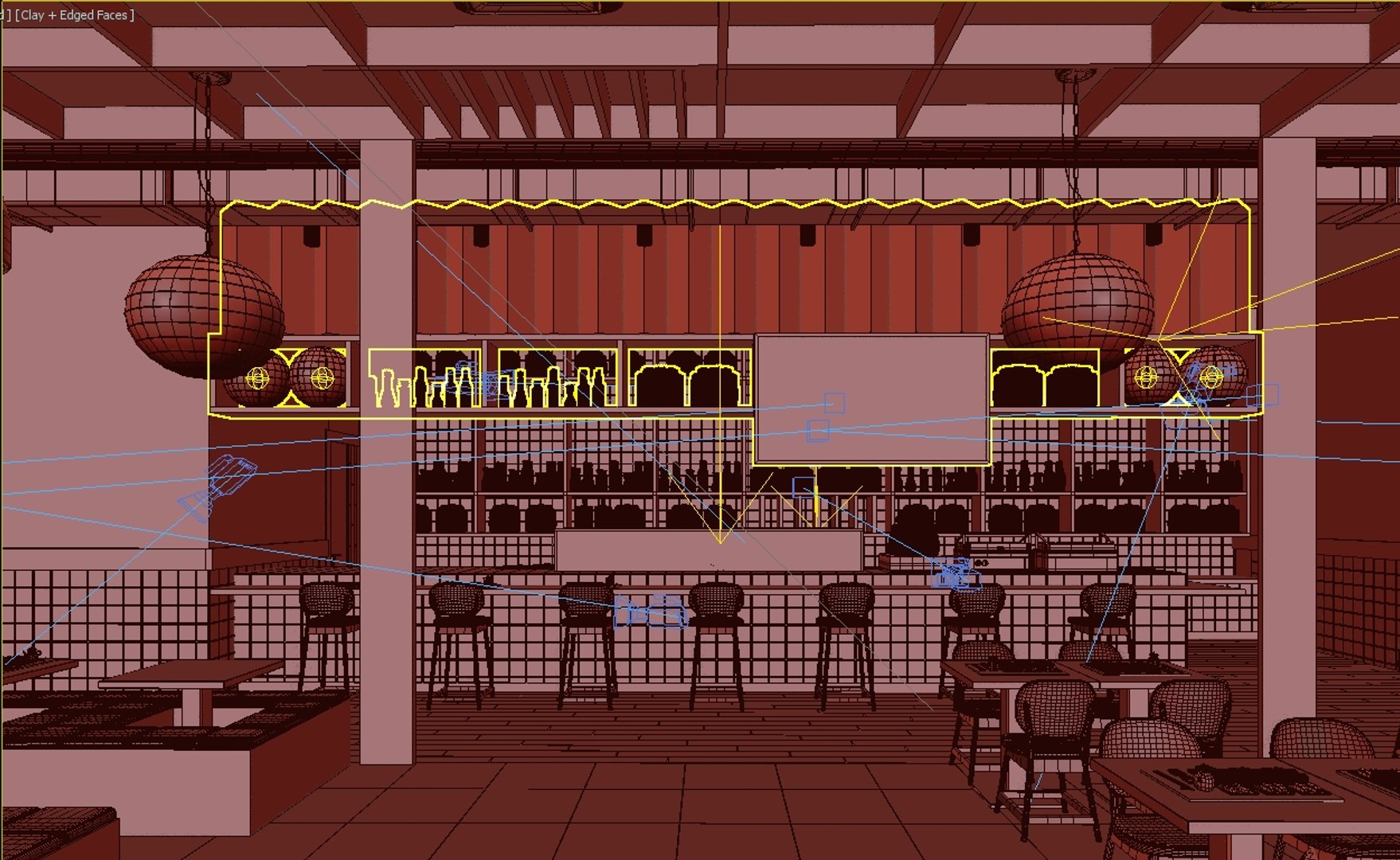 Japanese Restaurant Interior 3D model - TurboSquid 2018600