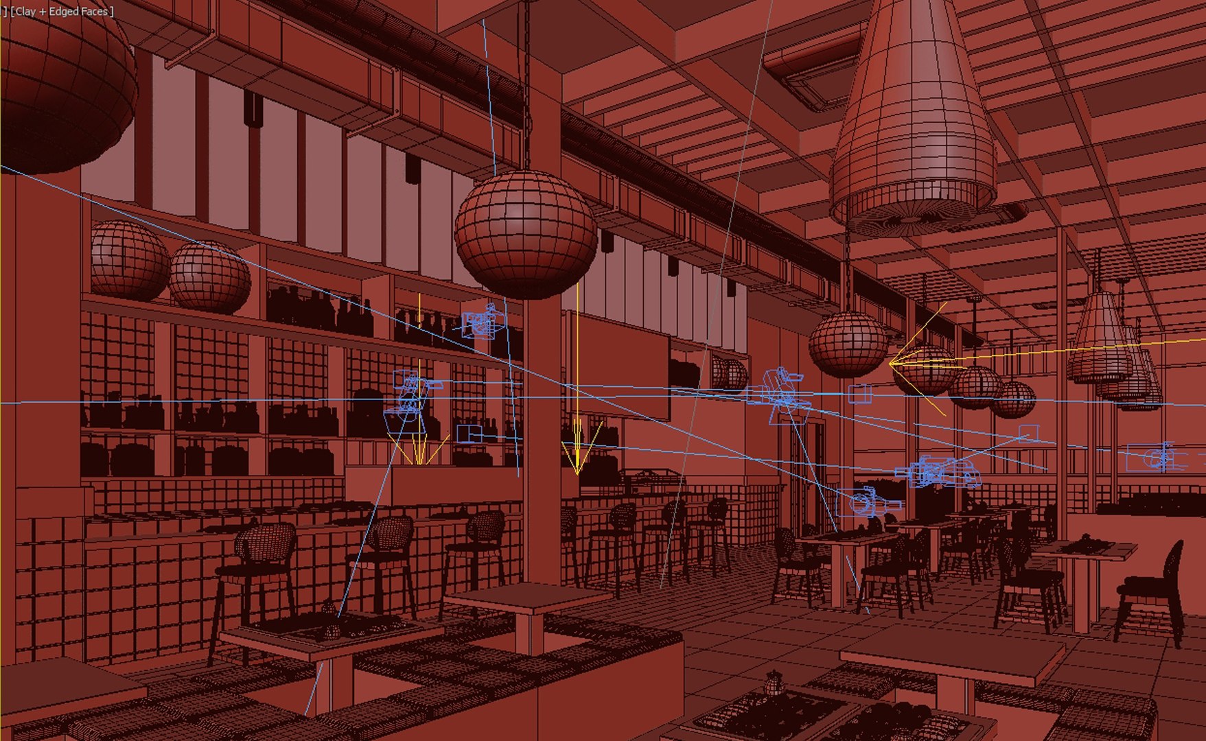Japanese Restaurant Interior 3D model - TurboSquid 2018600