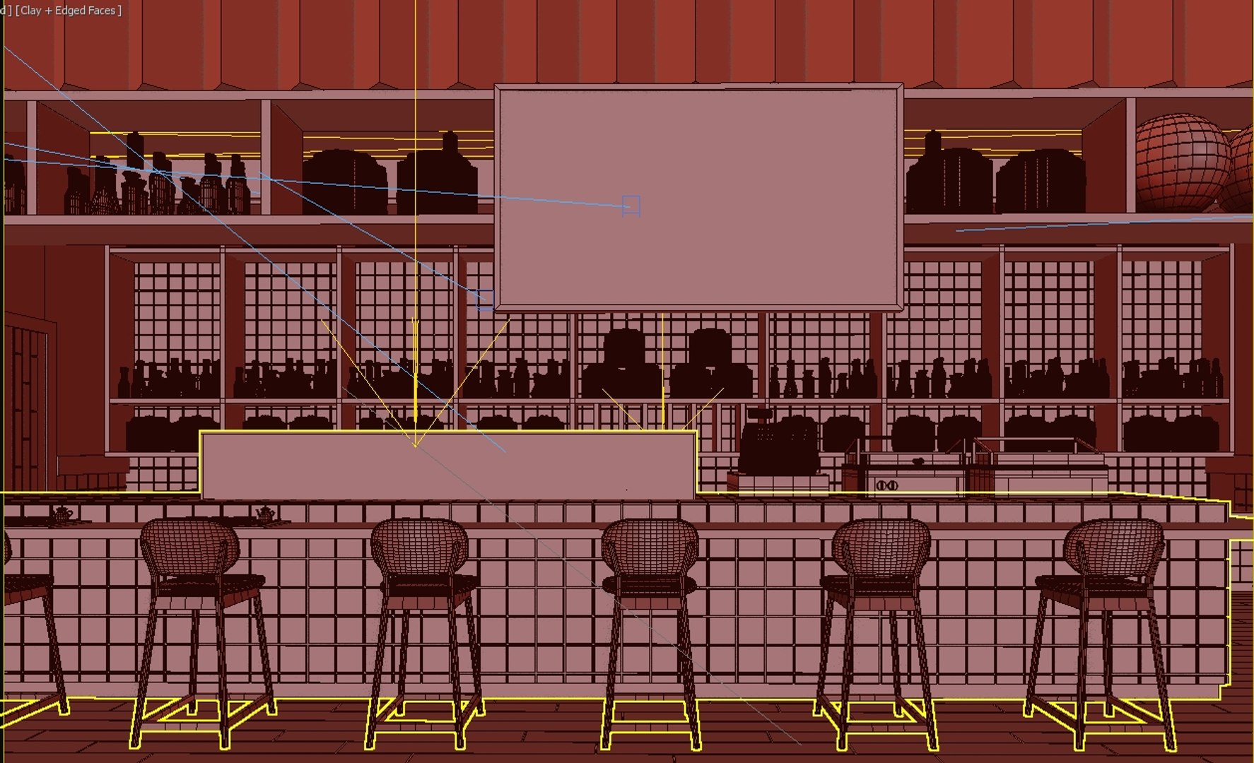 Japanese Restaurant Interior 3D model - TurboSquid 2018600