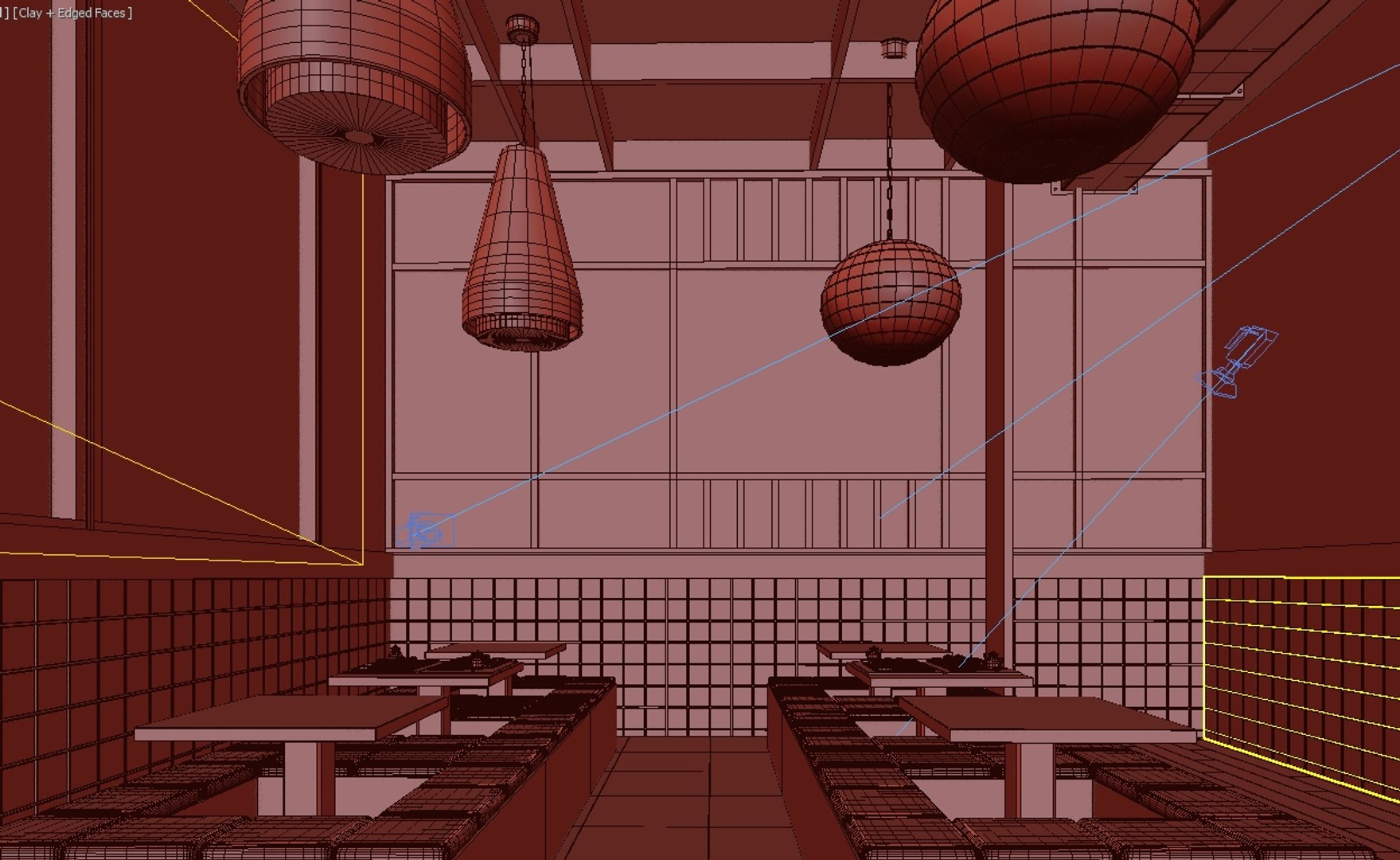 Japanese Restaurant Interior 3D model - TurboSquid 2018600