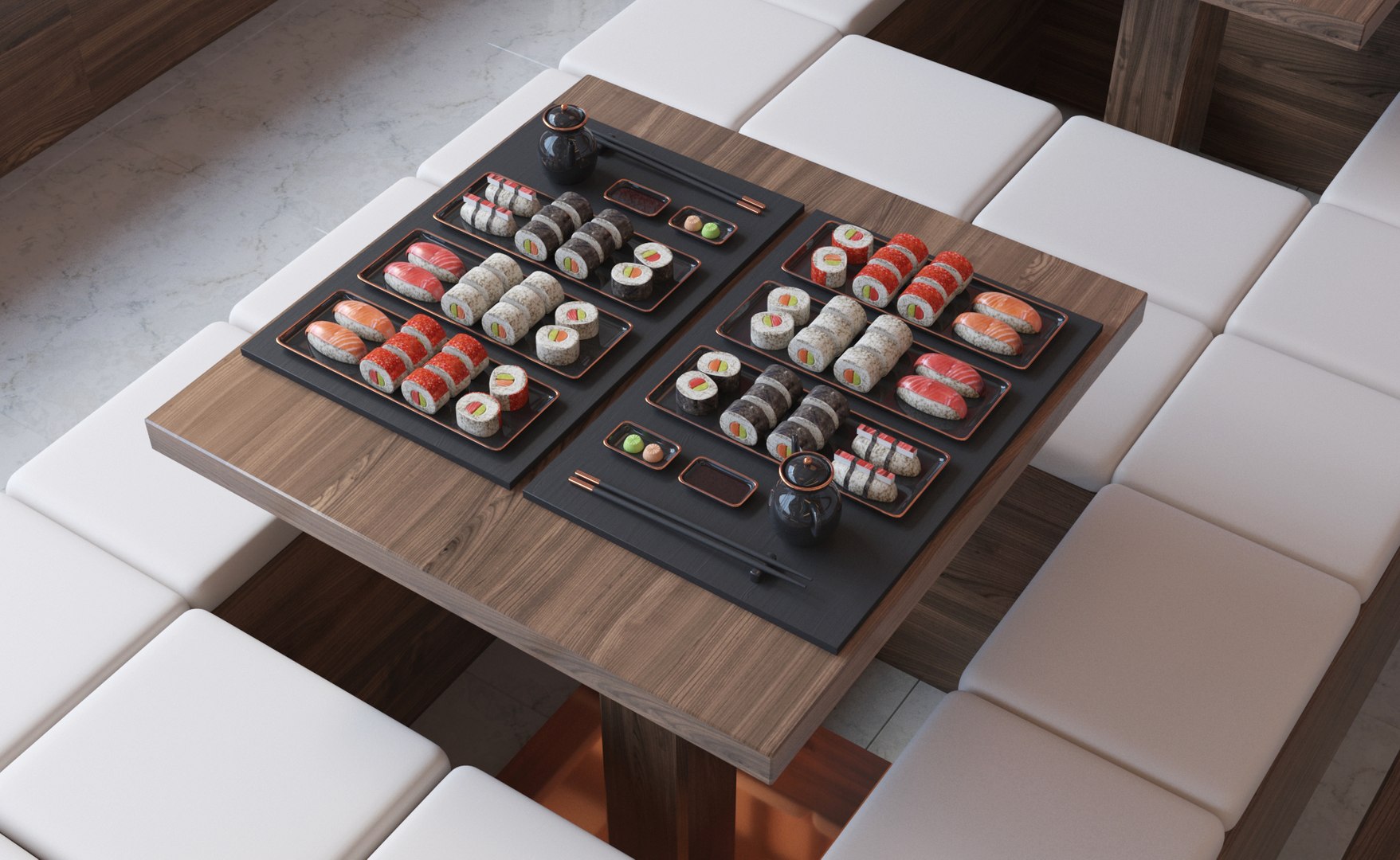 Japanese Restaurant Interior 3D model - TurboSquid 2018600