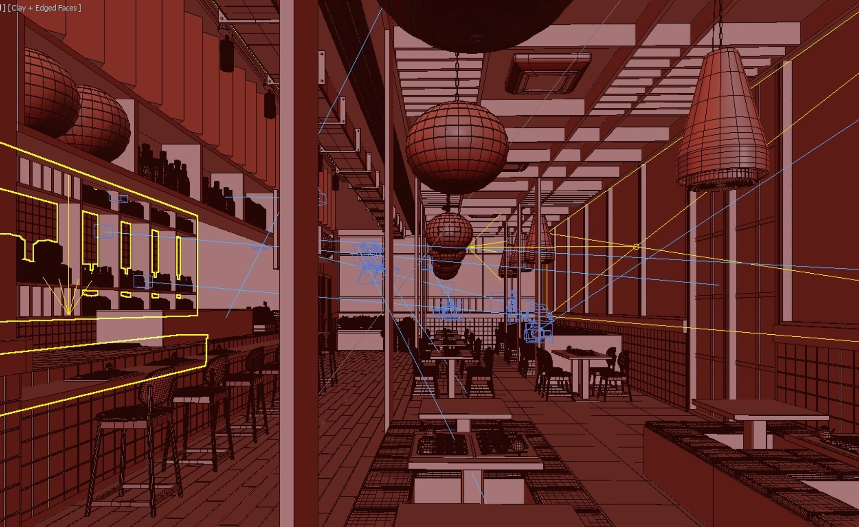 Japanese Restaurant Interior 3D model - TurboSquid 2018600