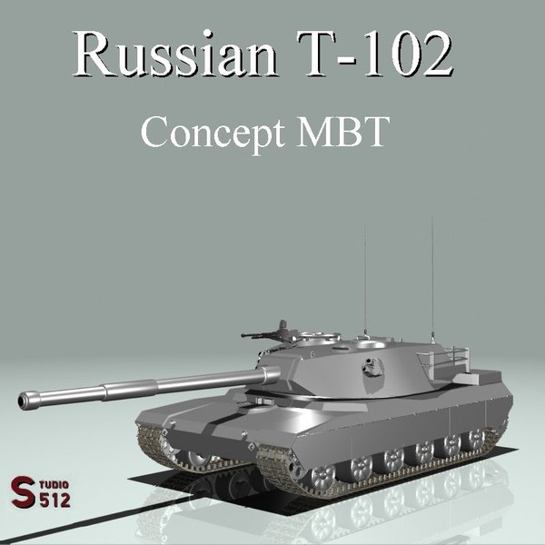 modelo 3d T-102 MBT ruso - TurboSquid 740368