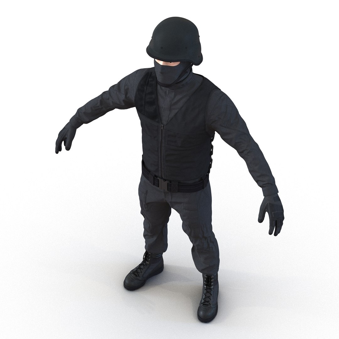 3d model swat man mediterranean 3