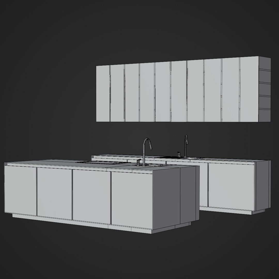 3D Kitchen Set 3D Model - TurboSquid 2255906