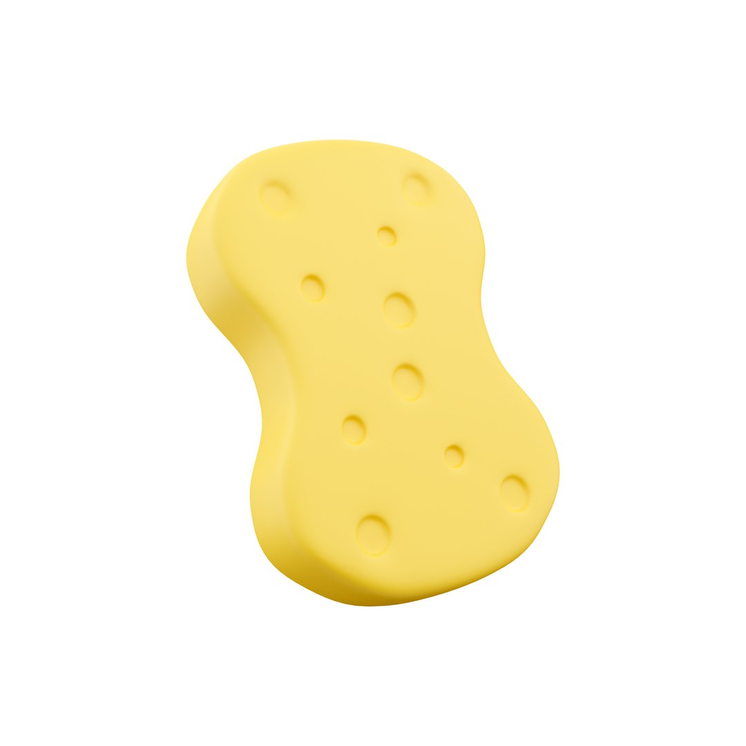 Yellow sponge icon model - TurboSquid 2066450