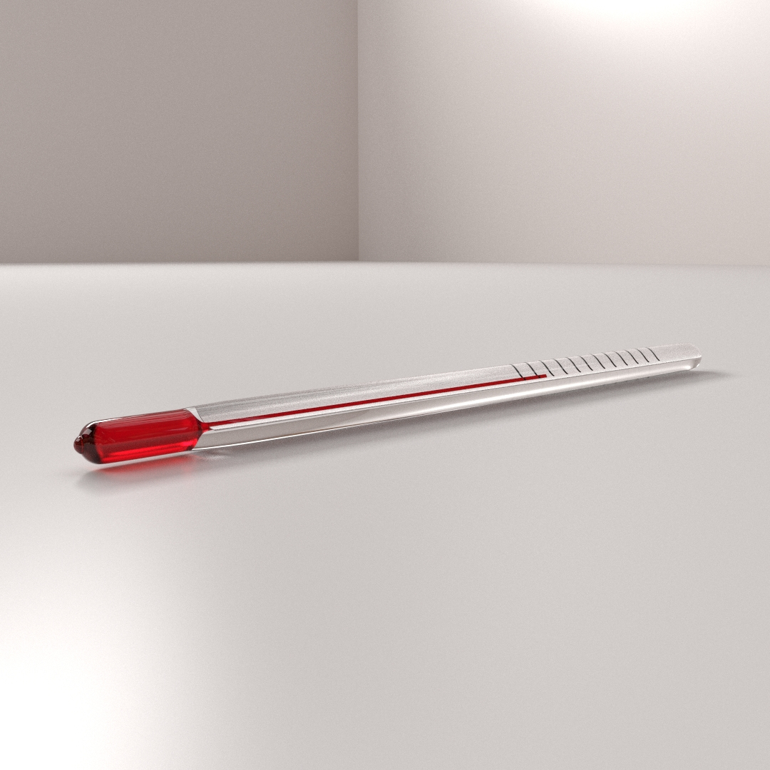 3d thermometer meter model