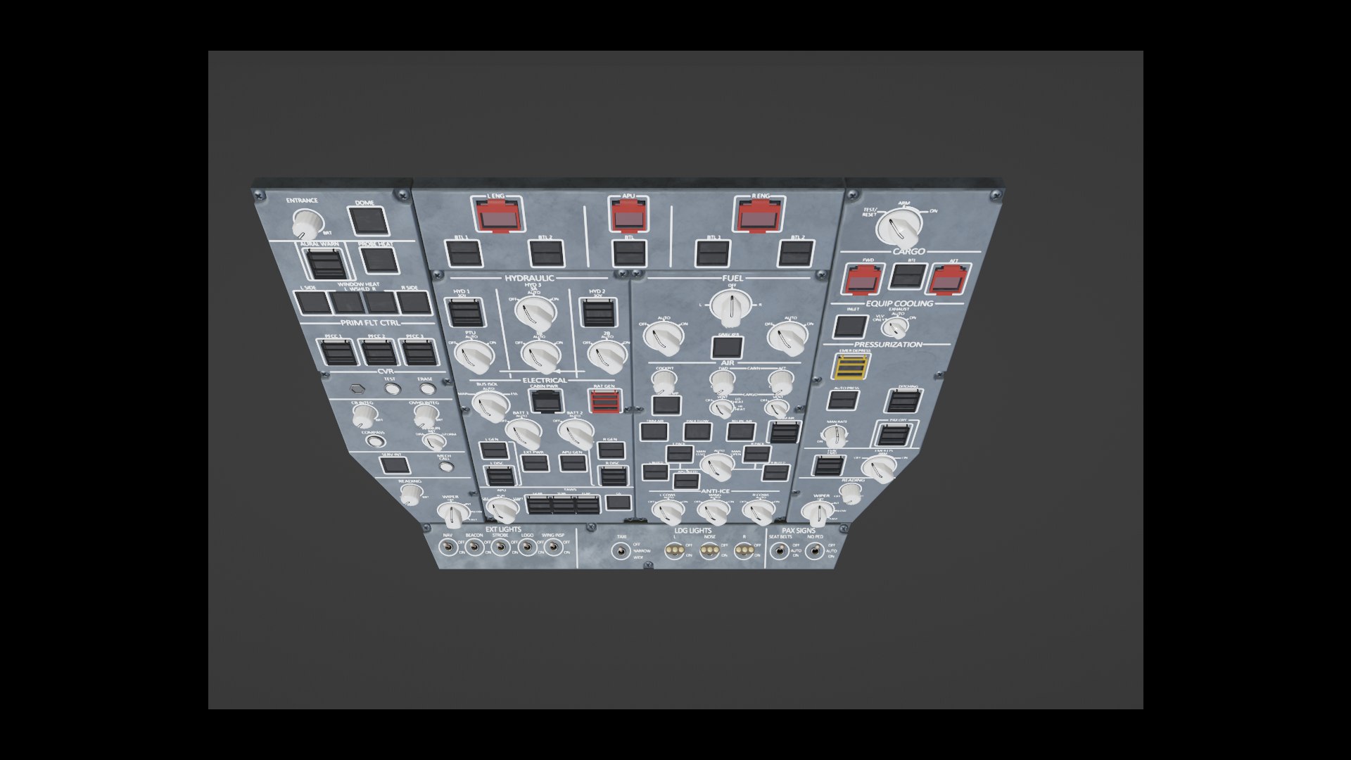 Airbus A220 Cockpit Overhead Animated 3D Model - TurboSquid 2114566