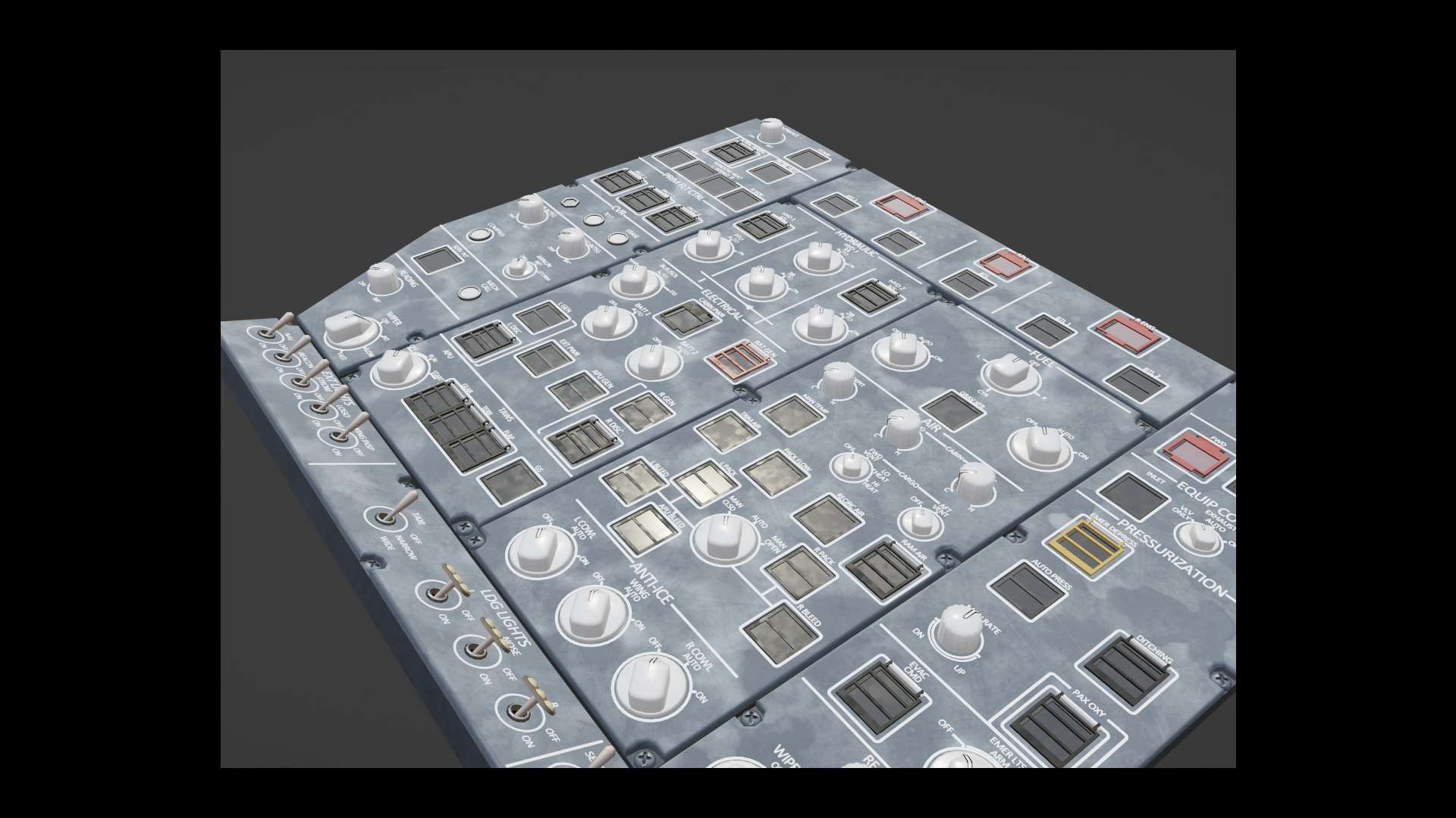 Airbus A220 Cockpit Overhead Animated 3D Model - TurboSquid 2114566