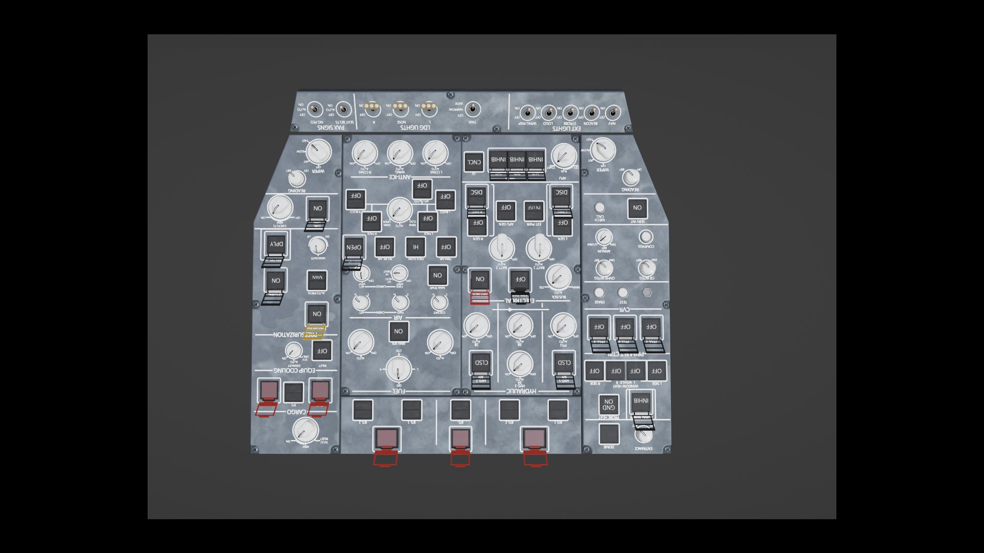 Airbus A220 Cockpit Overhead Animated 3D Model - TurboSquid 2114566