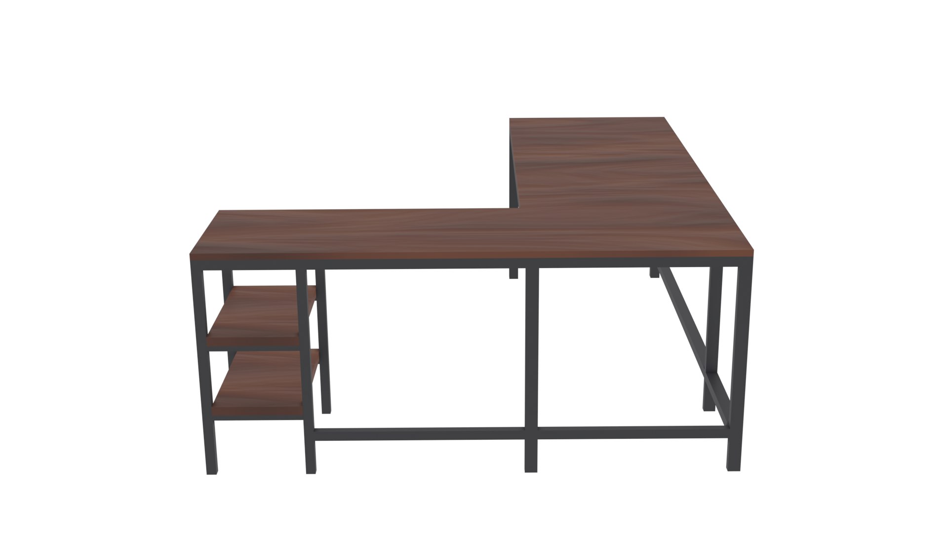 3D Oak L-Desk - TurboSquid 1809922