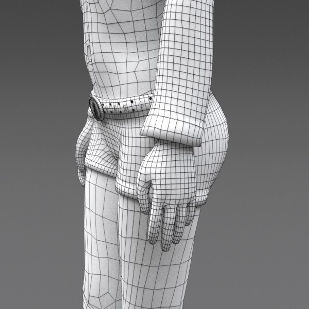 obj rigged female character