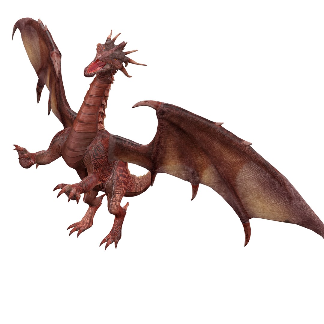 3D Fire Red Dragon Animated - TurboSquid 2199980