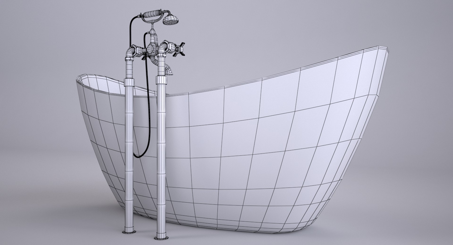 3D Model Vintage Bathtub Hylton Cast Iron - TurboSquid 1161656