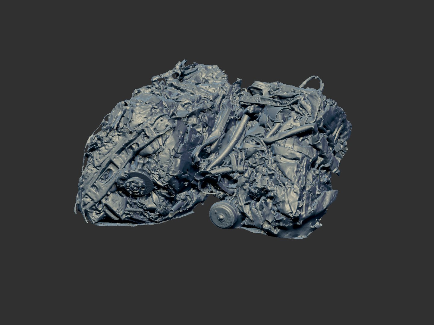 Compacted Scrap Metal Car Pack 4 3D - TurboSquid 2229455