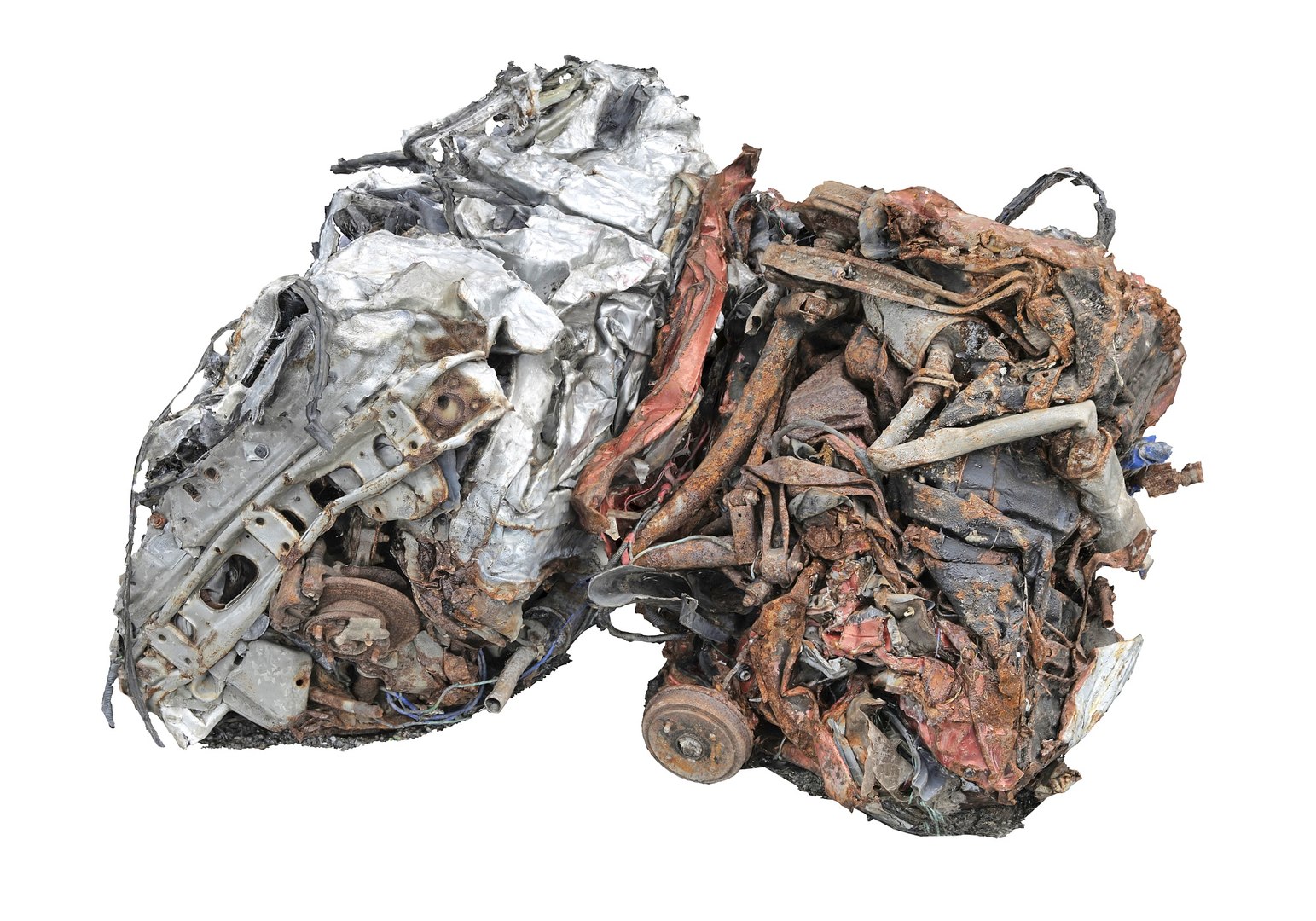 Compacted Scrap Metal Car Pack 4 3D - TurboSquid 2229455