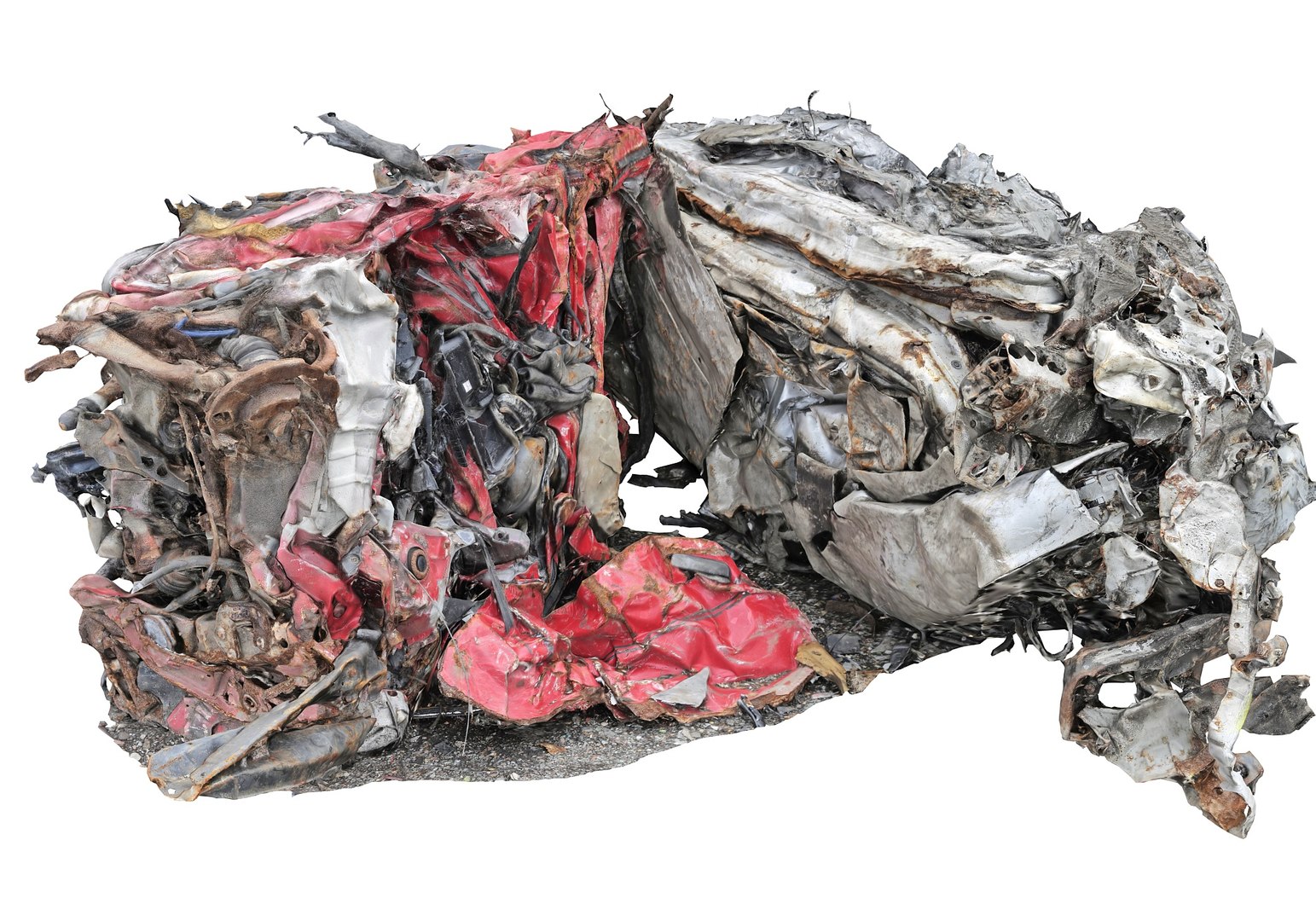 Compacted Scrap Metal Car Pack 4 3D - TurboSquid 2229455