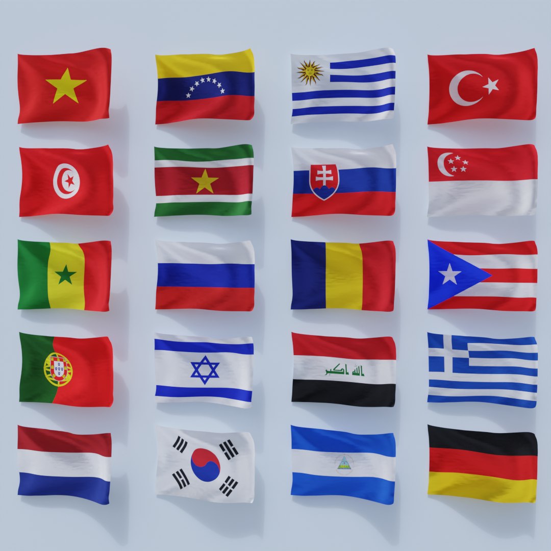 3D Model Flag Collection - TurboSquid 1772026