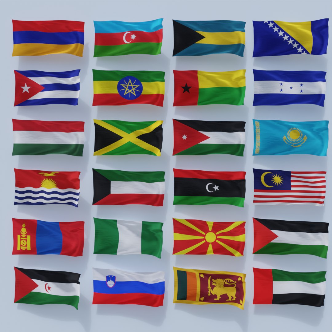 3D Model Flag Collection - TurboSquid 1772026