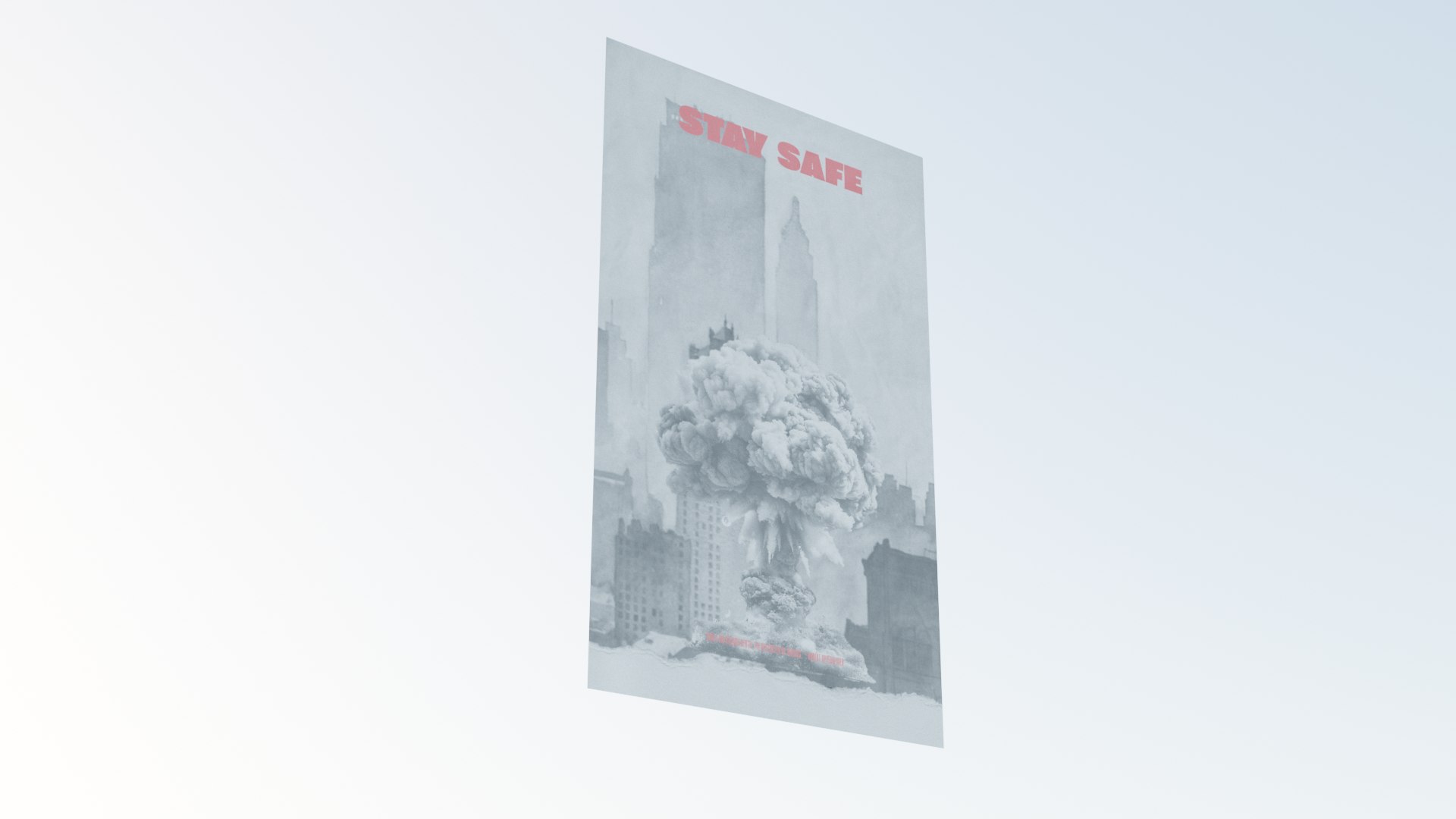 Low Poly Vault Stay Safe Poster Fallout Game Ready High Quality 3D ...