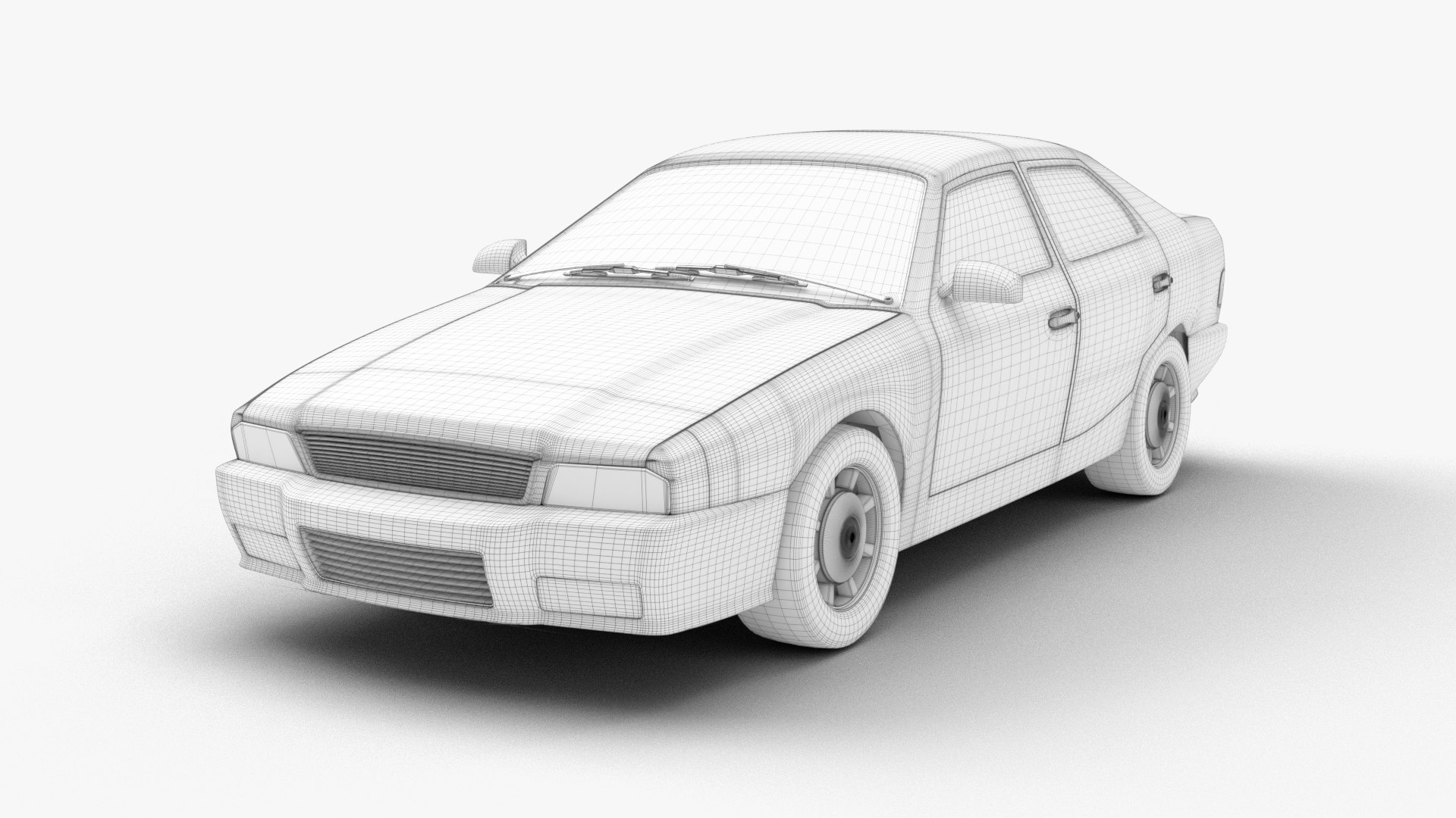 General 90s Sedan 3D Model - TurboSquid 1964431