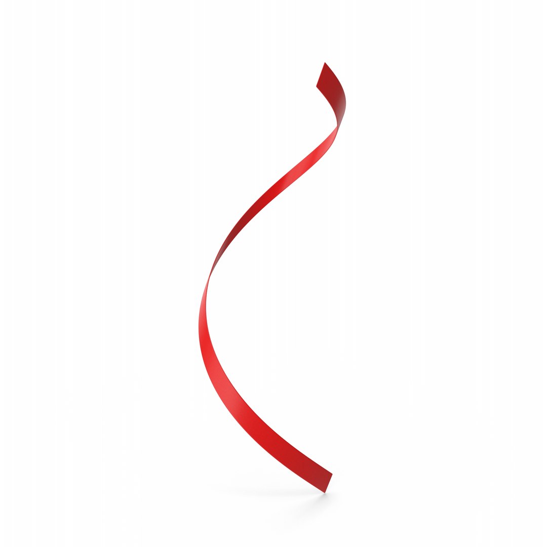 Red Curly Ribbon 3D Model - TurboSquid 2330746