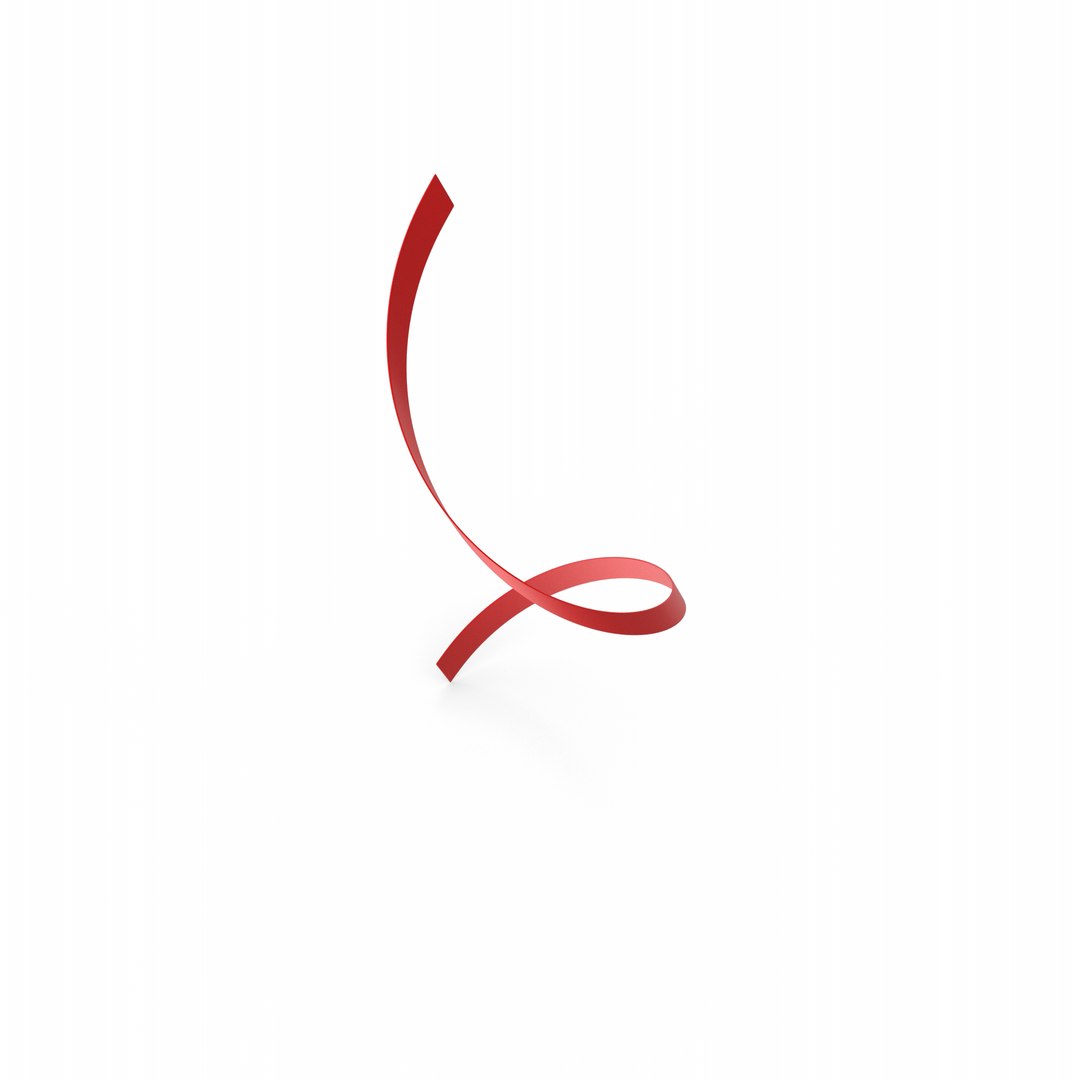 Red Curly Ribbon 3D Model - TurboSquid 2330746