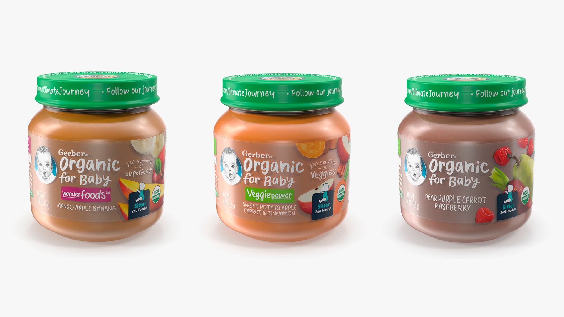 Gerber Baby Food Jars 113g Collection 3D - TurboSquid 2118811