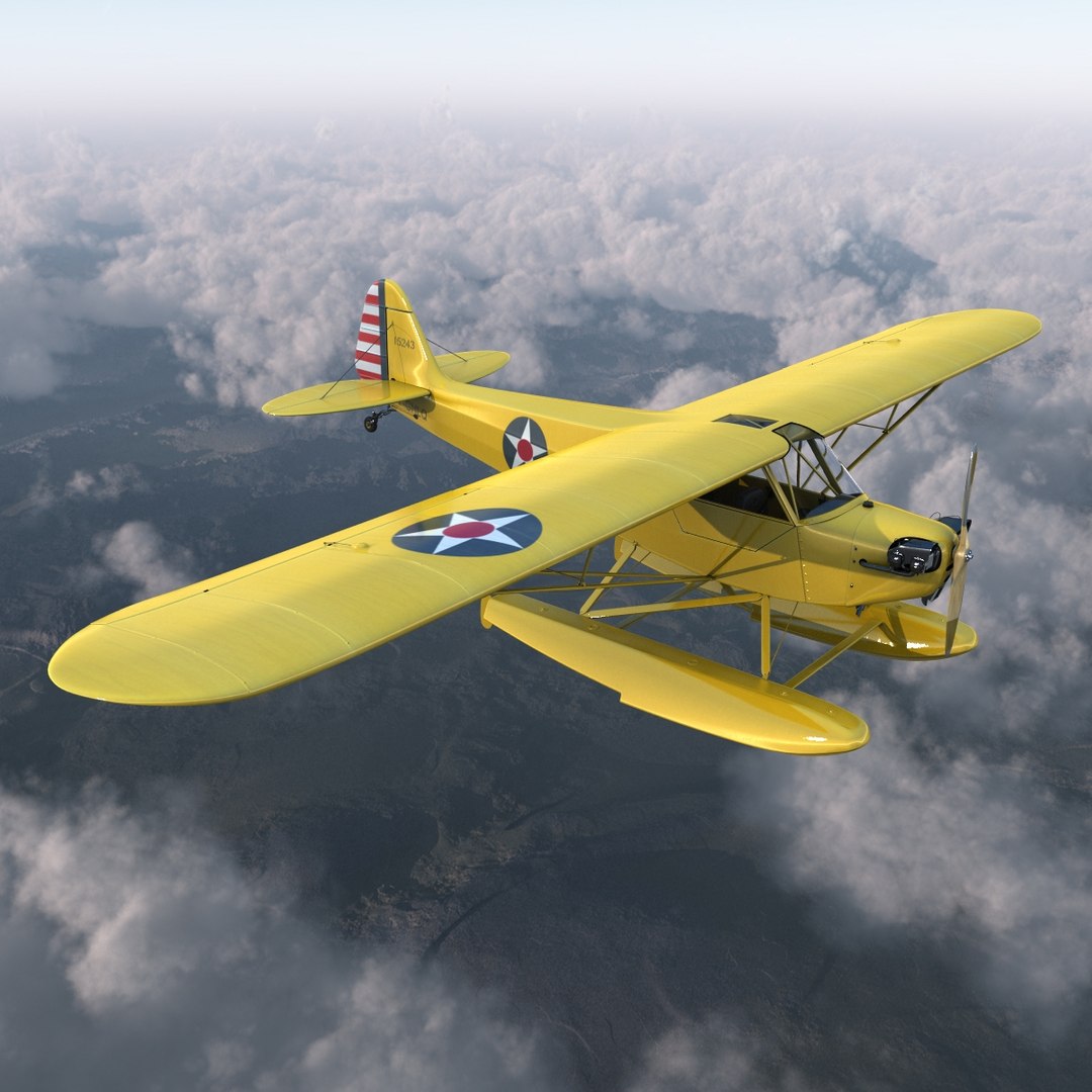 3d Light Aircraft Piper J Model