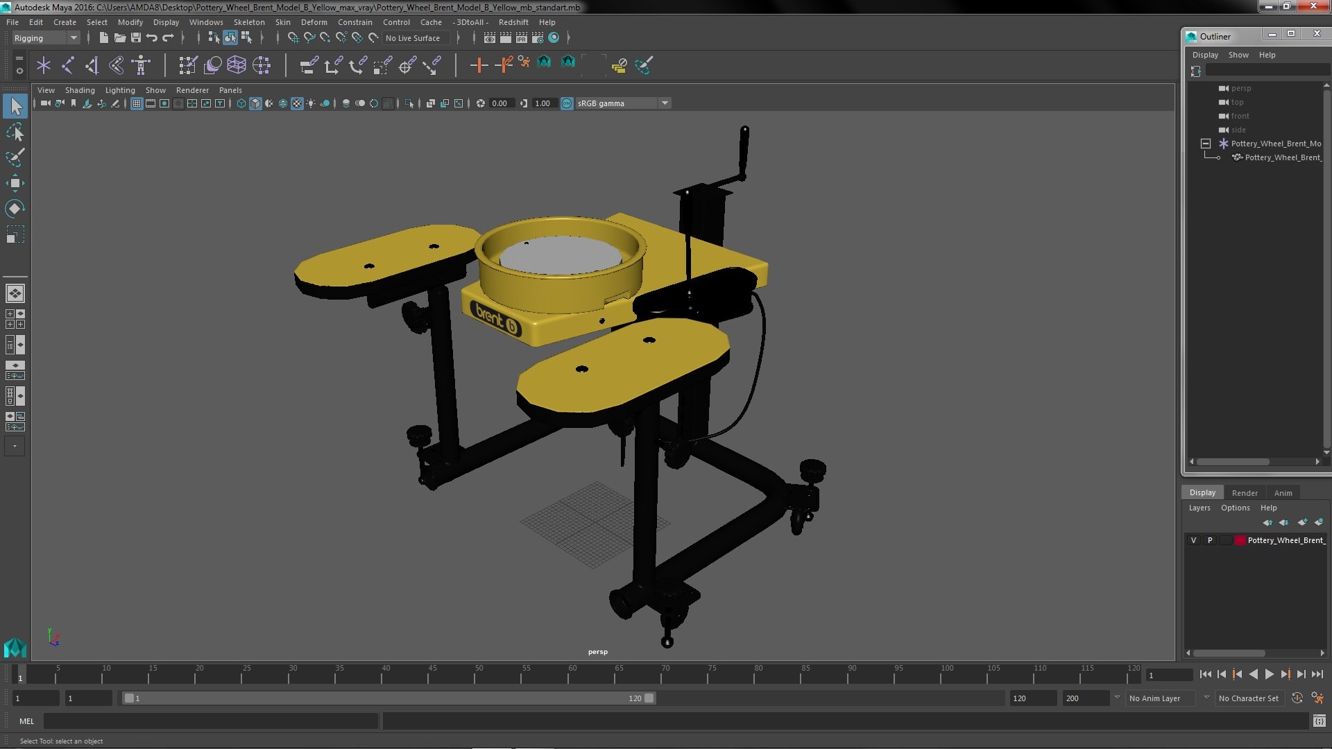 Pottery Wheel Brent Model B Yellow 3D Model - TurboSquid 2076166 Pottery Wheel Brent Model B Yellow 3D Model - TurboSquid 2076166